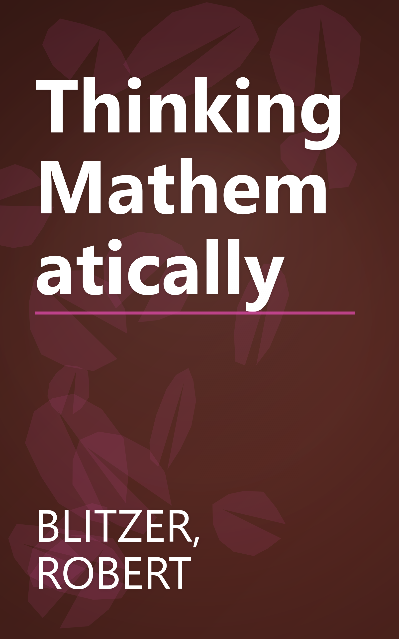 Thinking Mathematically book cover