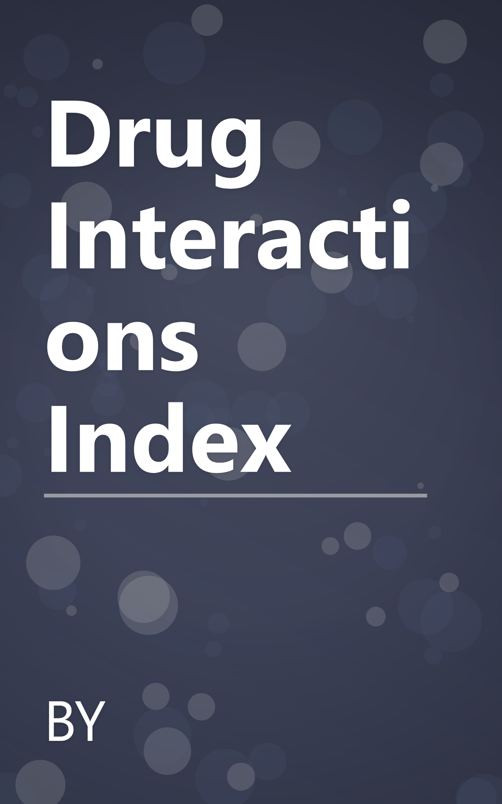 Drug Interactions Index book cover