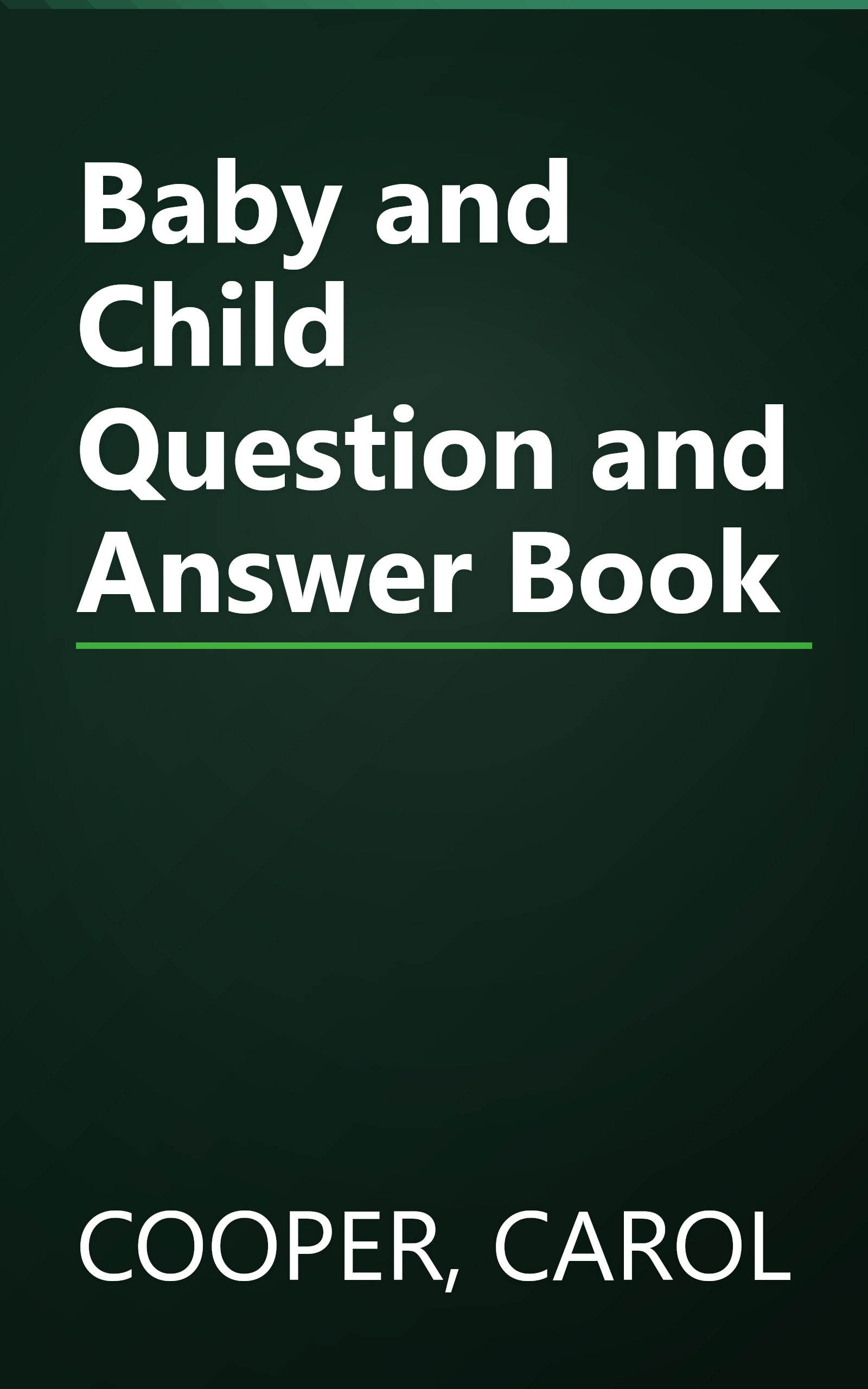Baby and Child Question and Answer Book book cover