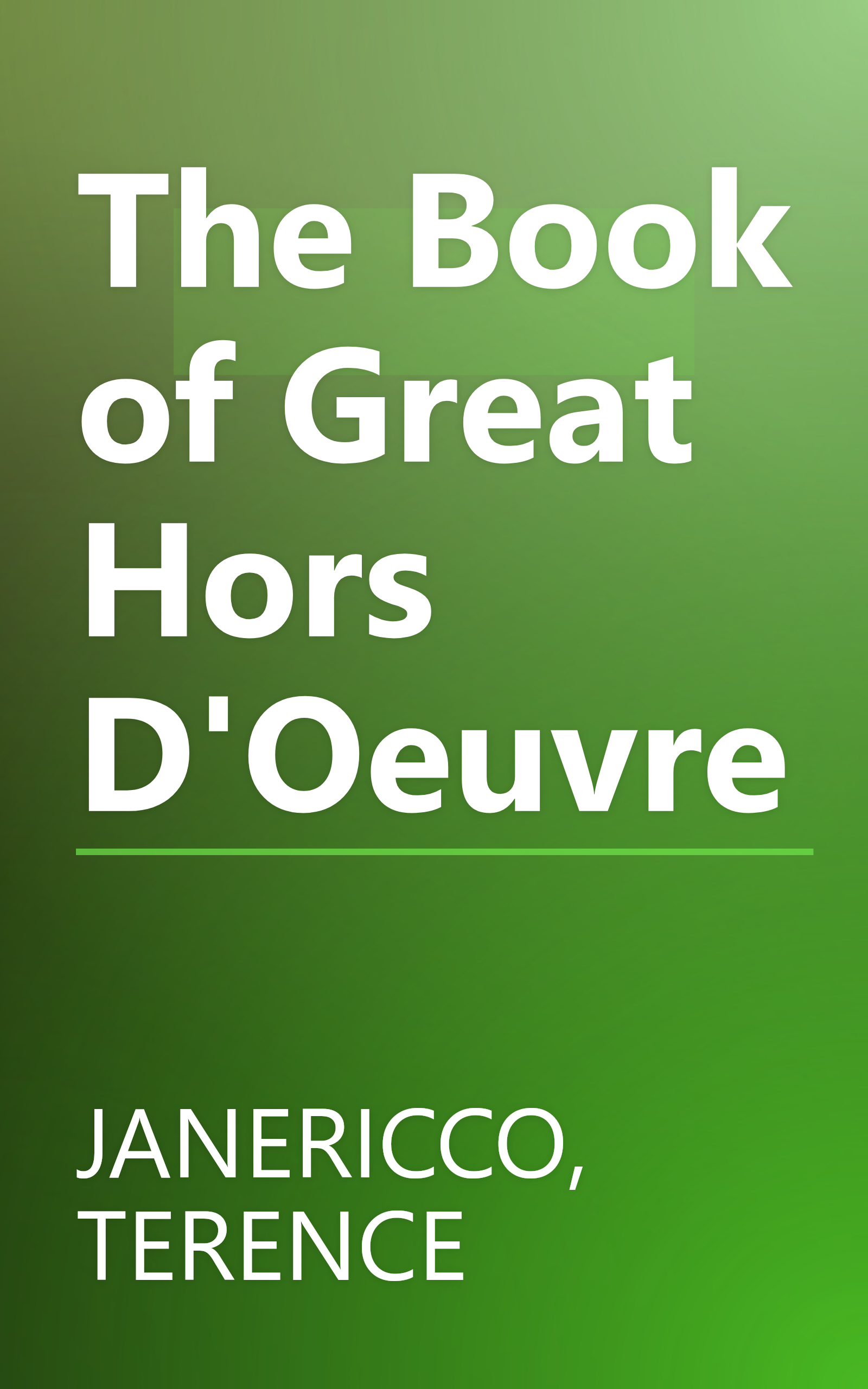 The Book of Great Hors D'Oeuvre book cover