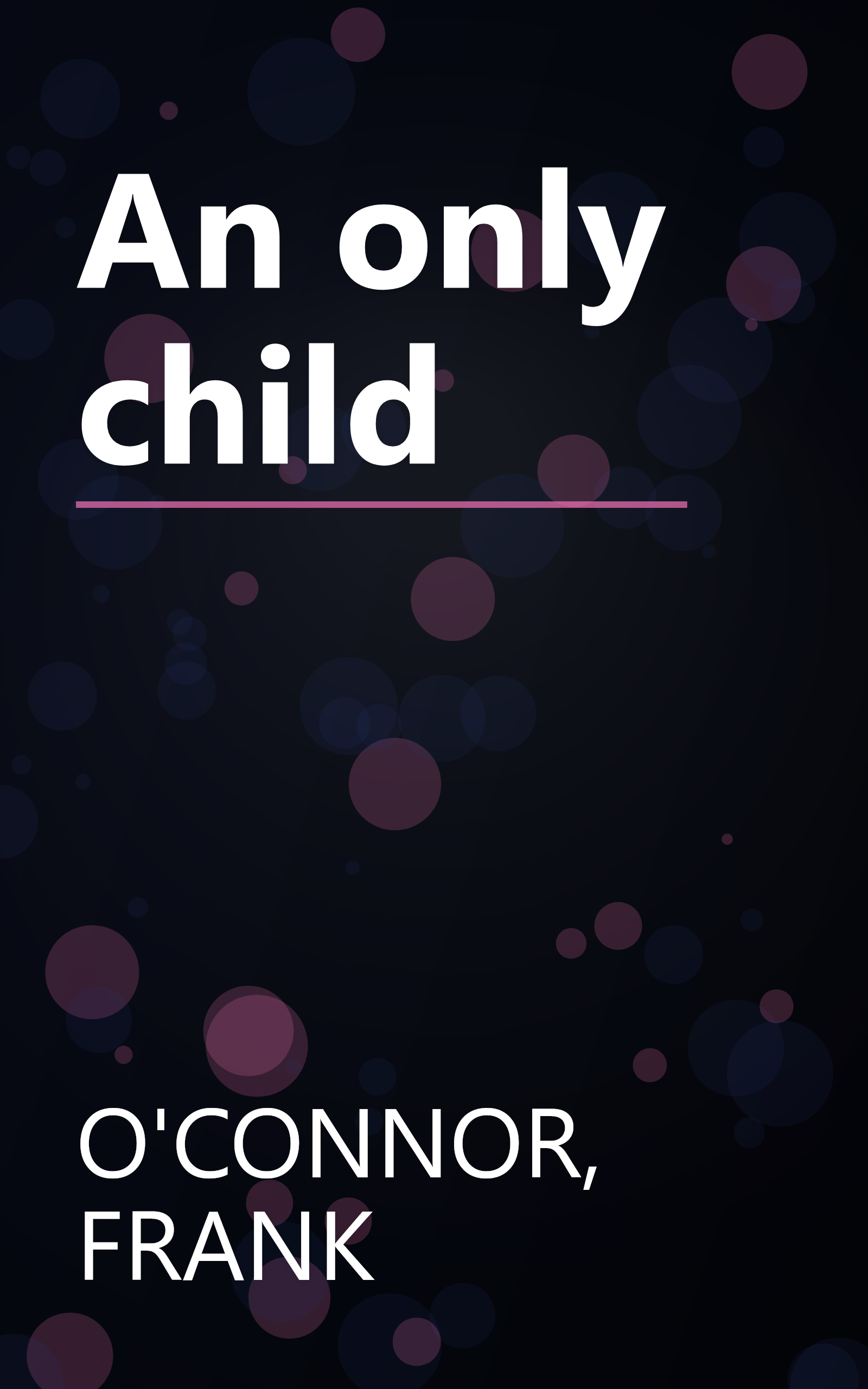 An only child book cover