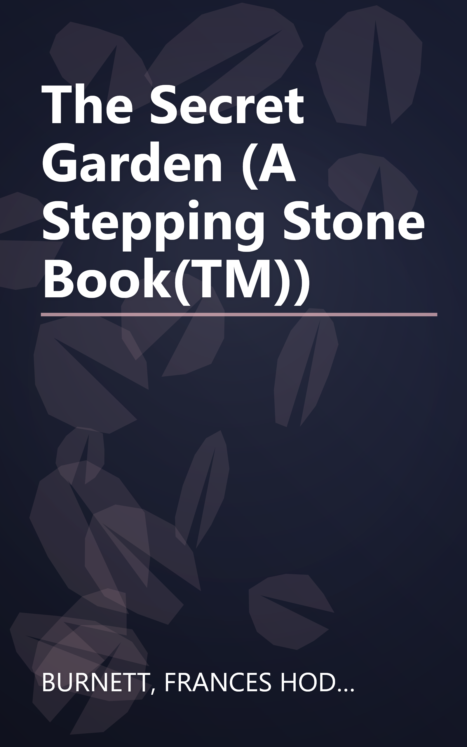The Secret Garden (A Stepping Stone Book(TM)) book cover