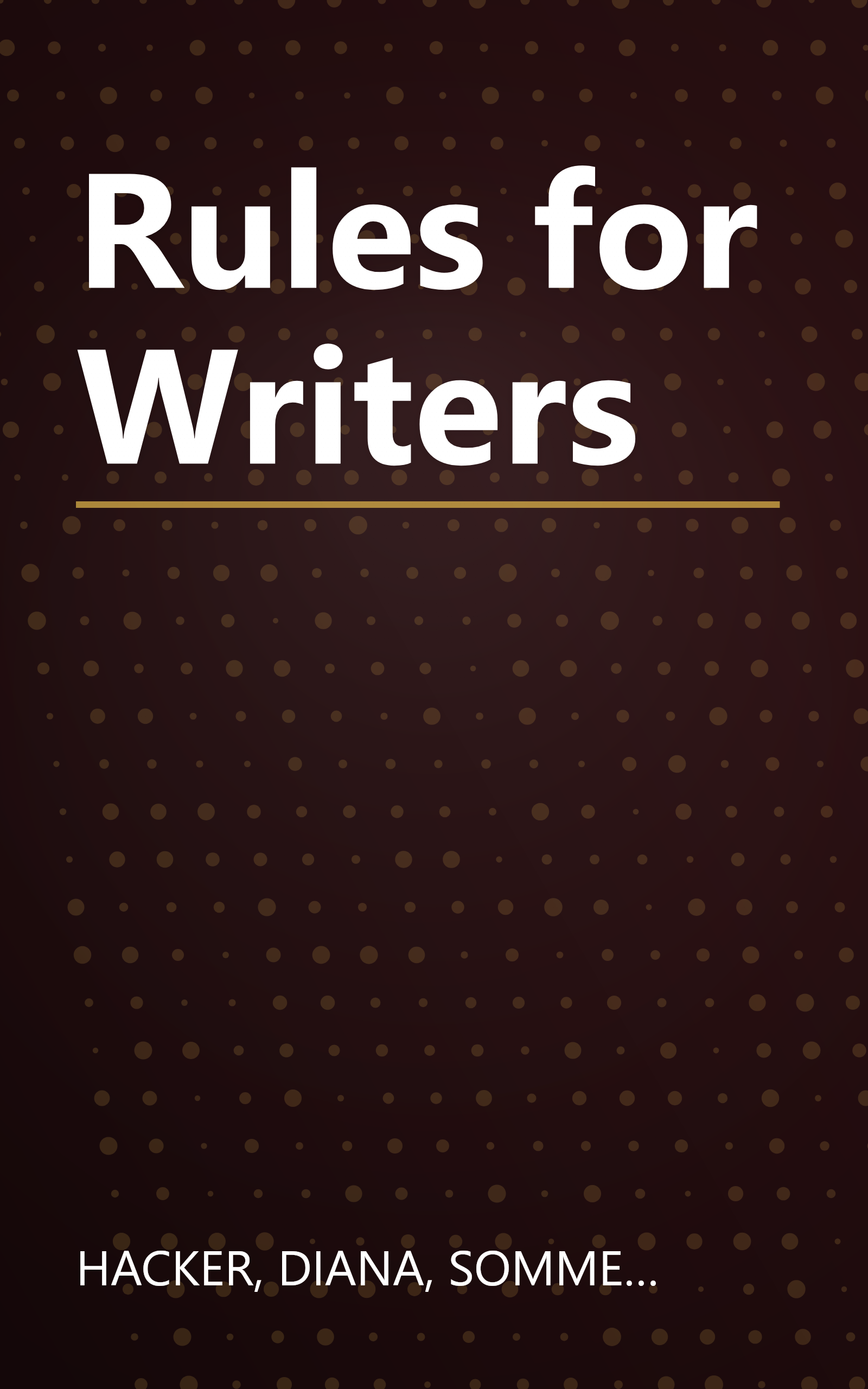 Rules for Writers book cover