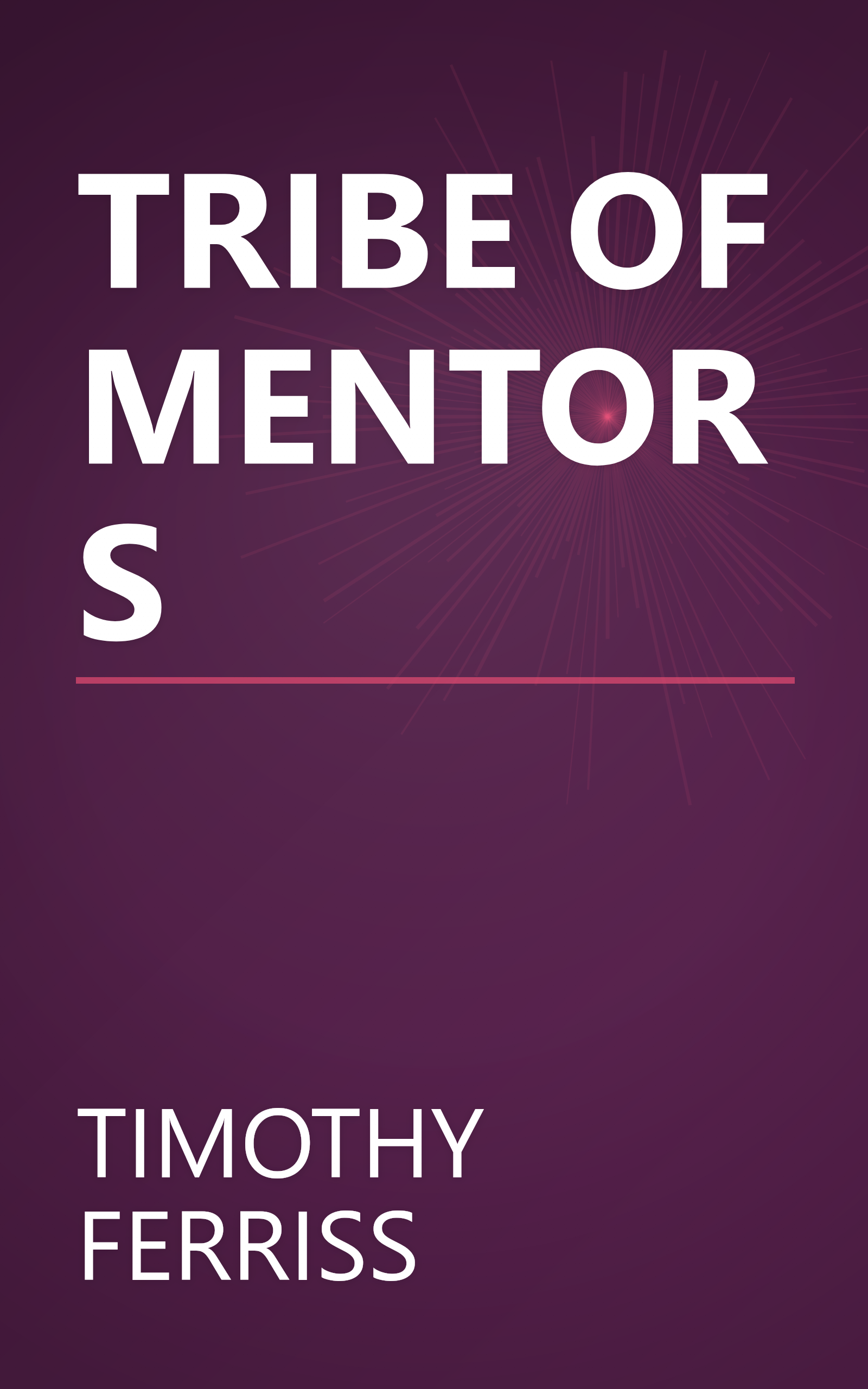 TRIBE OF MENTORS book cover