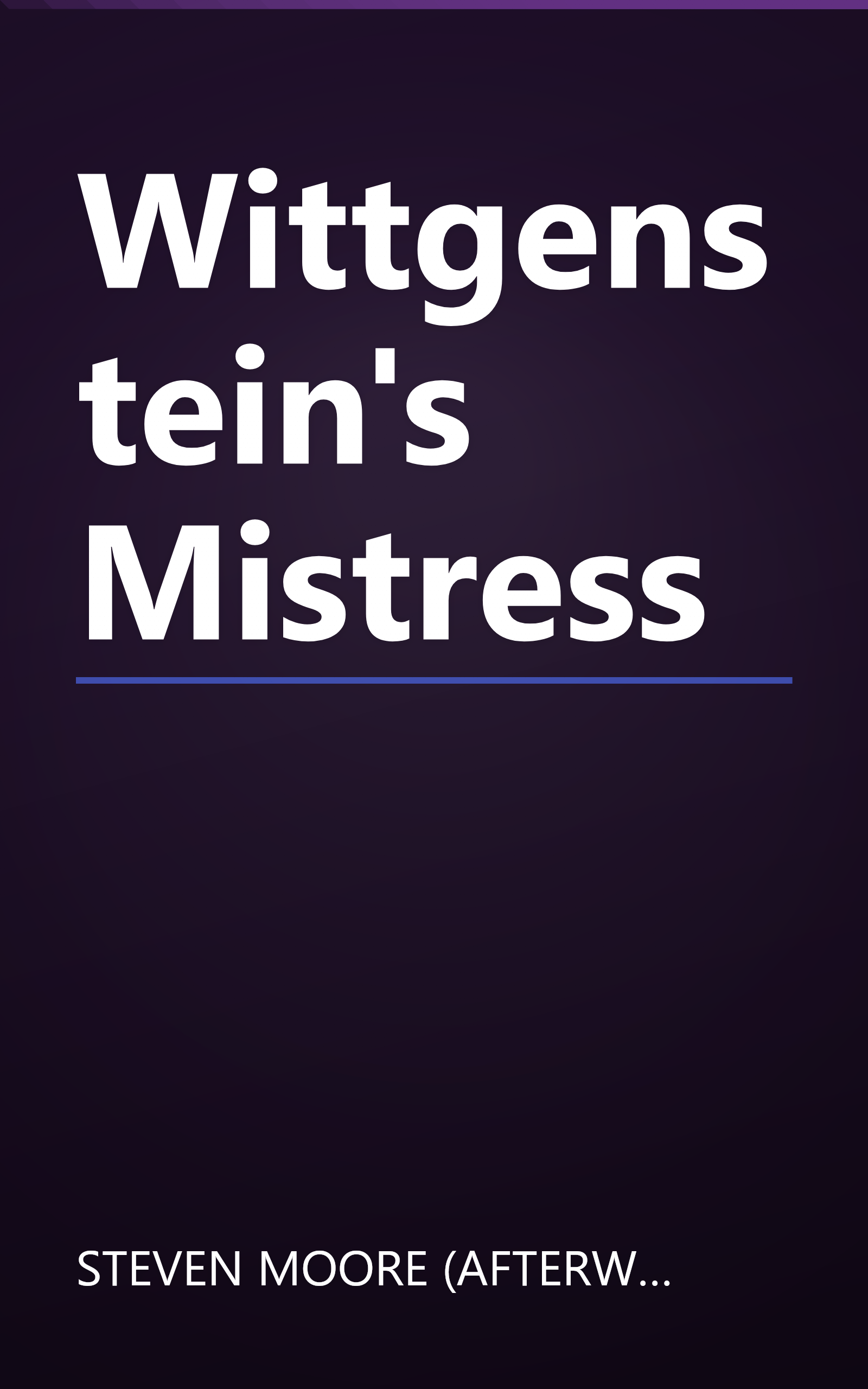 Wittgenstein's Mistress book cover