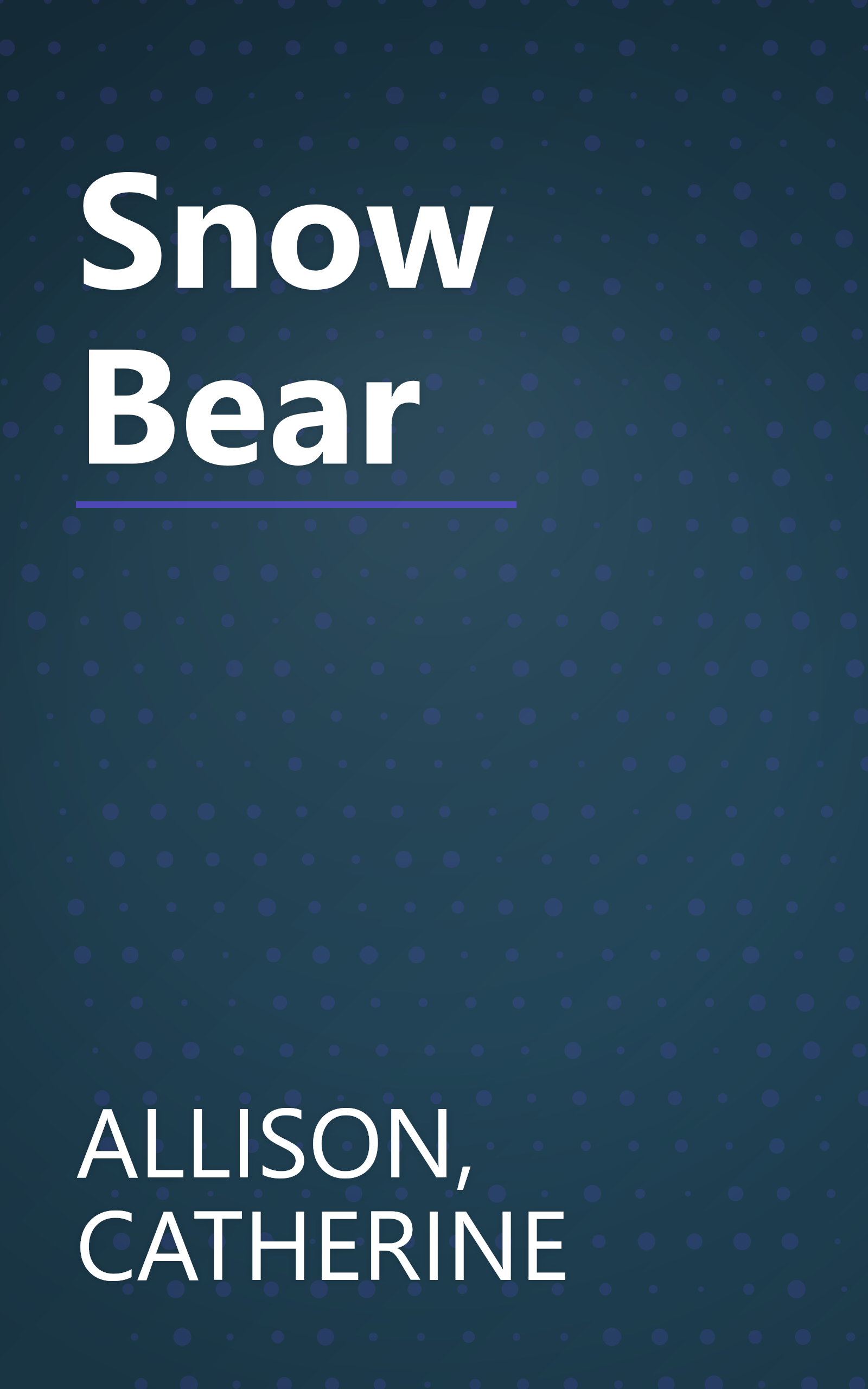 Snow Bear book cover