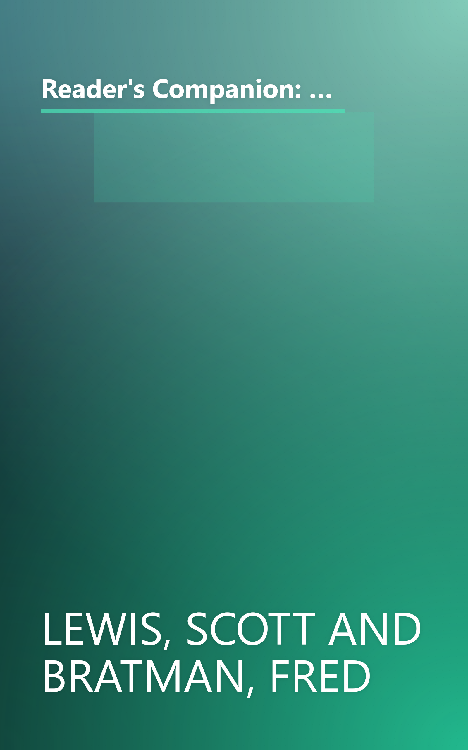 Reader's Companion: A Book Lover's Guide to the Most Important Books in Every Field of Knowledge as Chosen by the Experts book cover