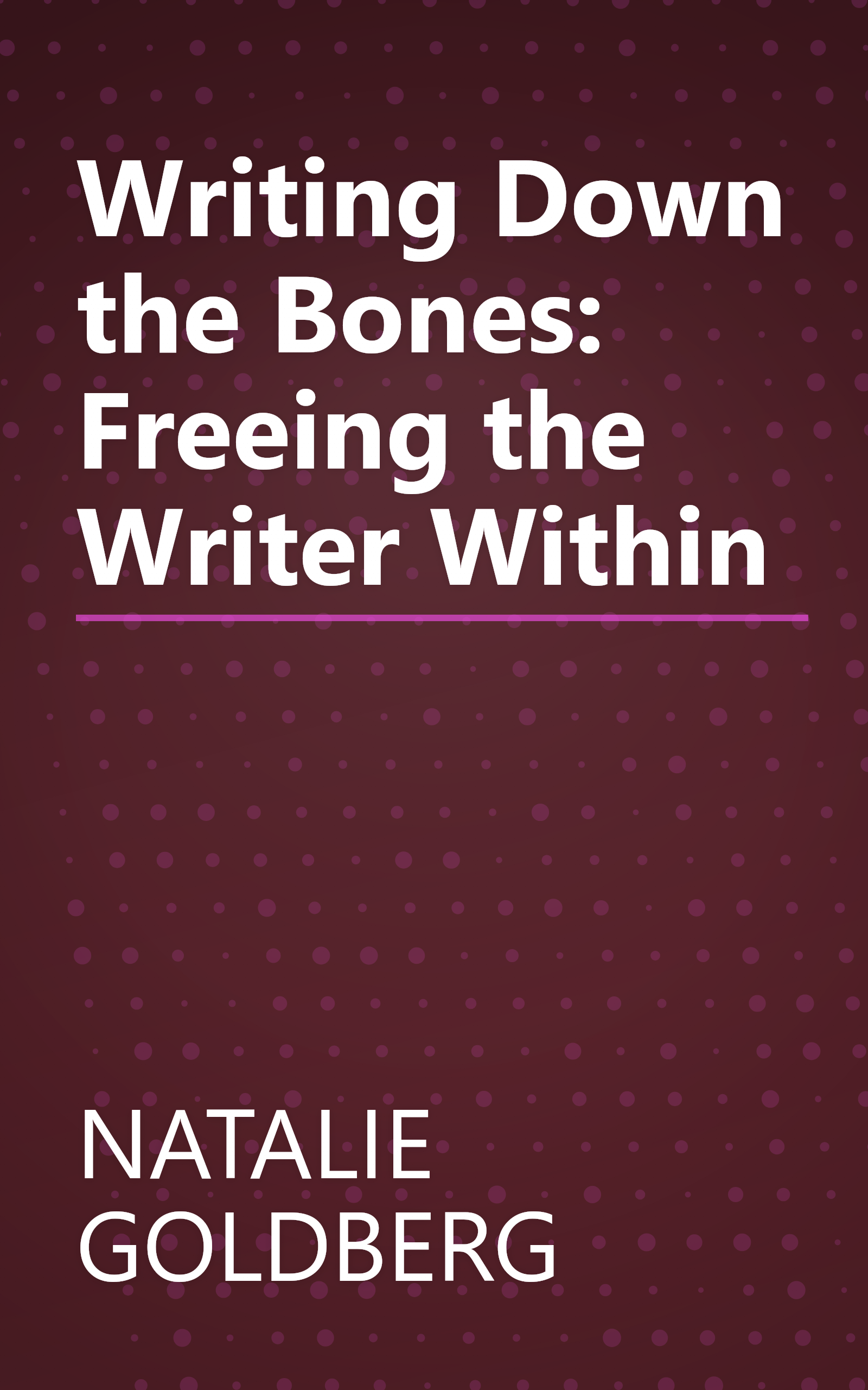 Writing Down the Bones: Freeing the Writer Within book cover