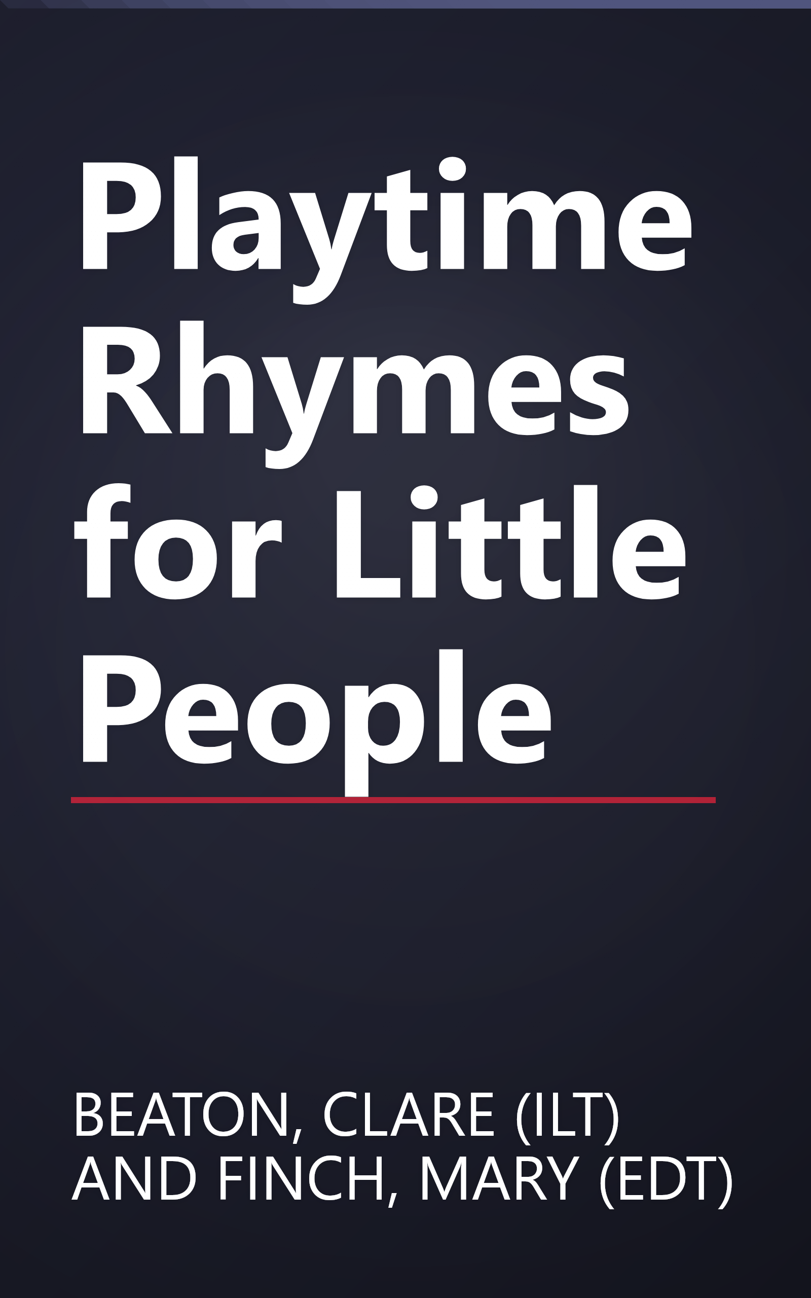 Playtime Rhymes for Little People book cover