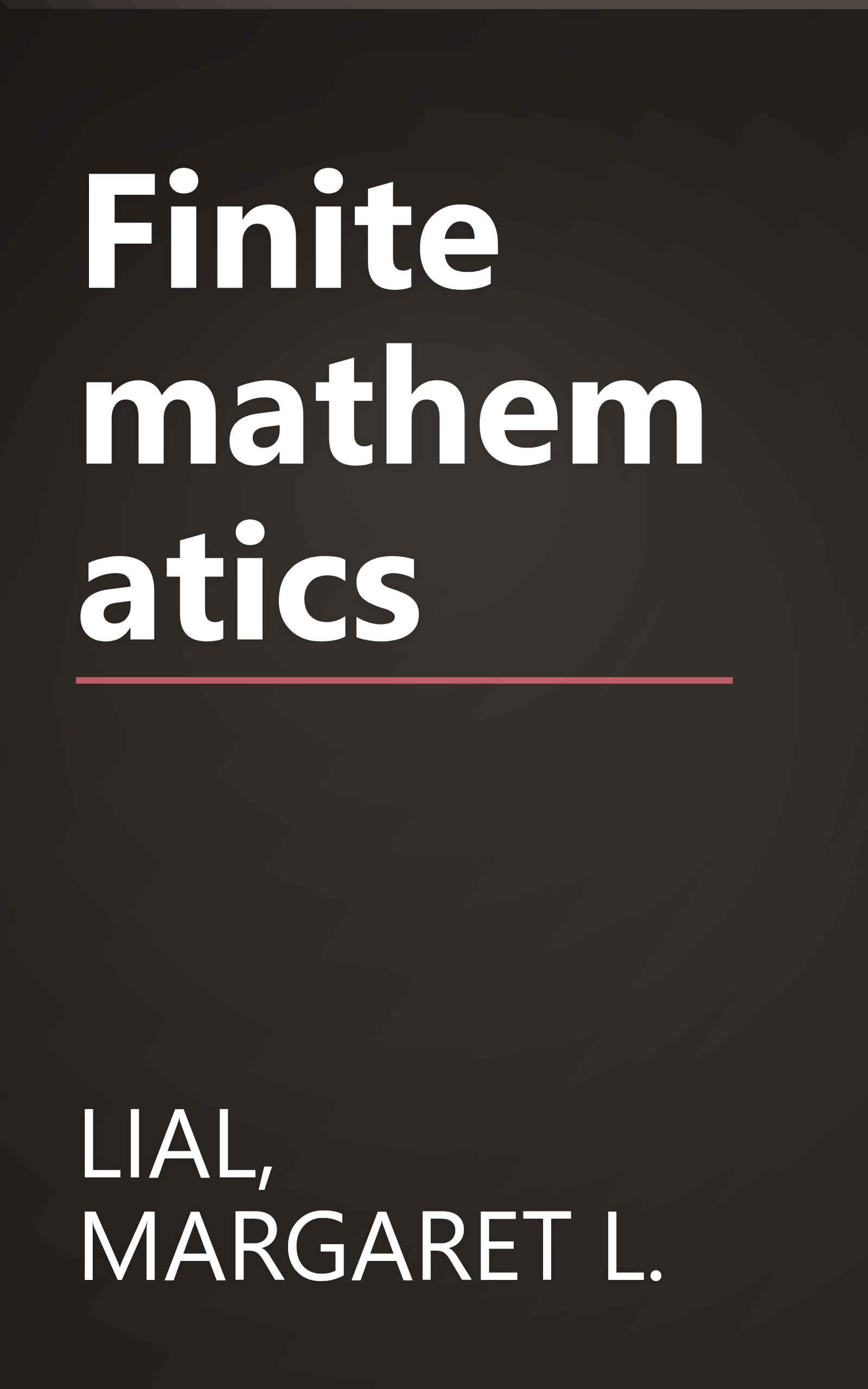 Finite mathematics book cover