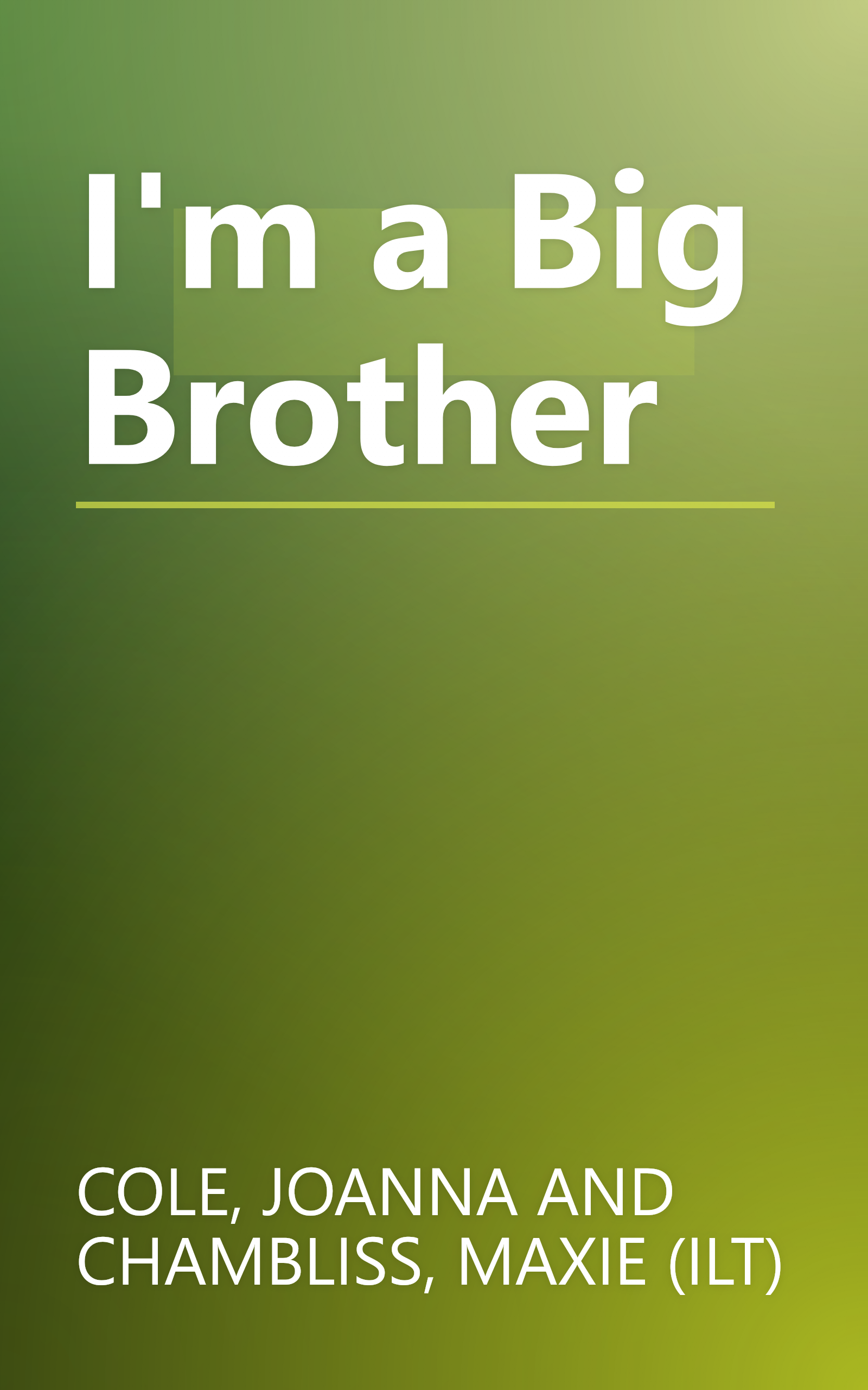 I'm a Big Brother book cover