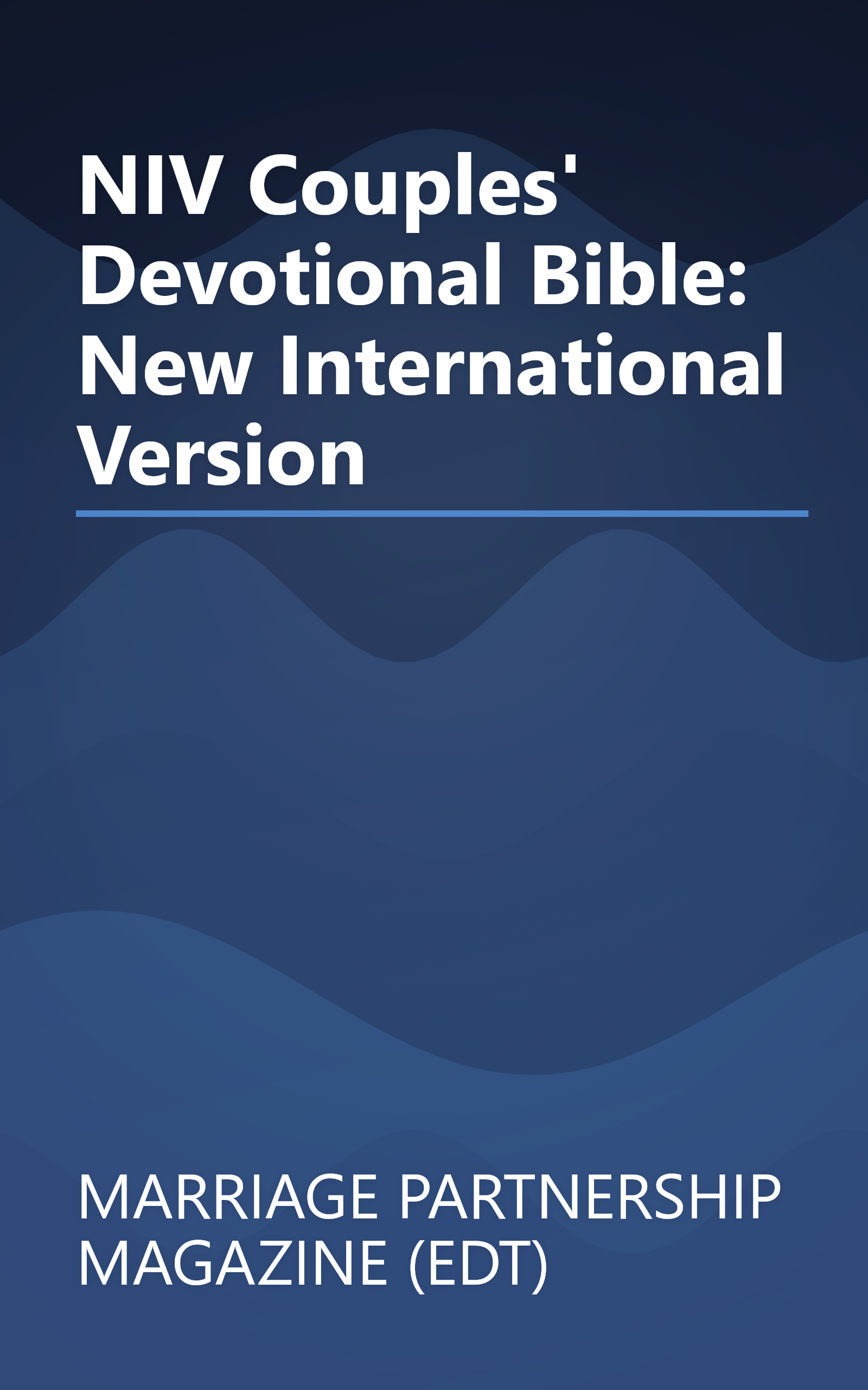 NIV Couples' Devotional Bible: New International Version book cover