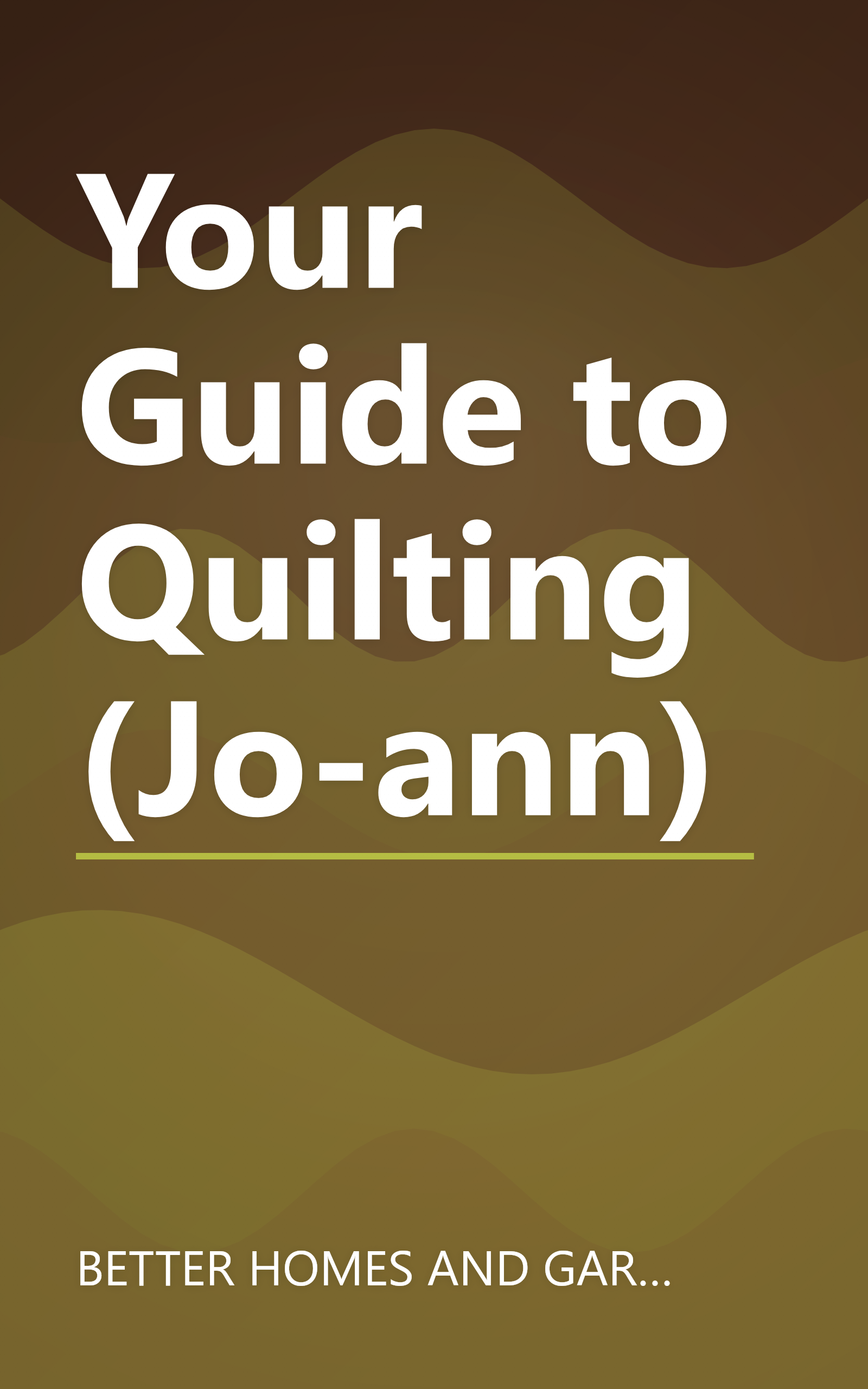 Your Guide to Quilting (Jo-ann) book cover