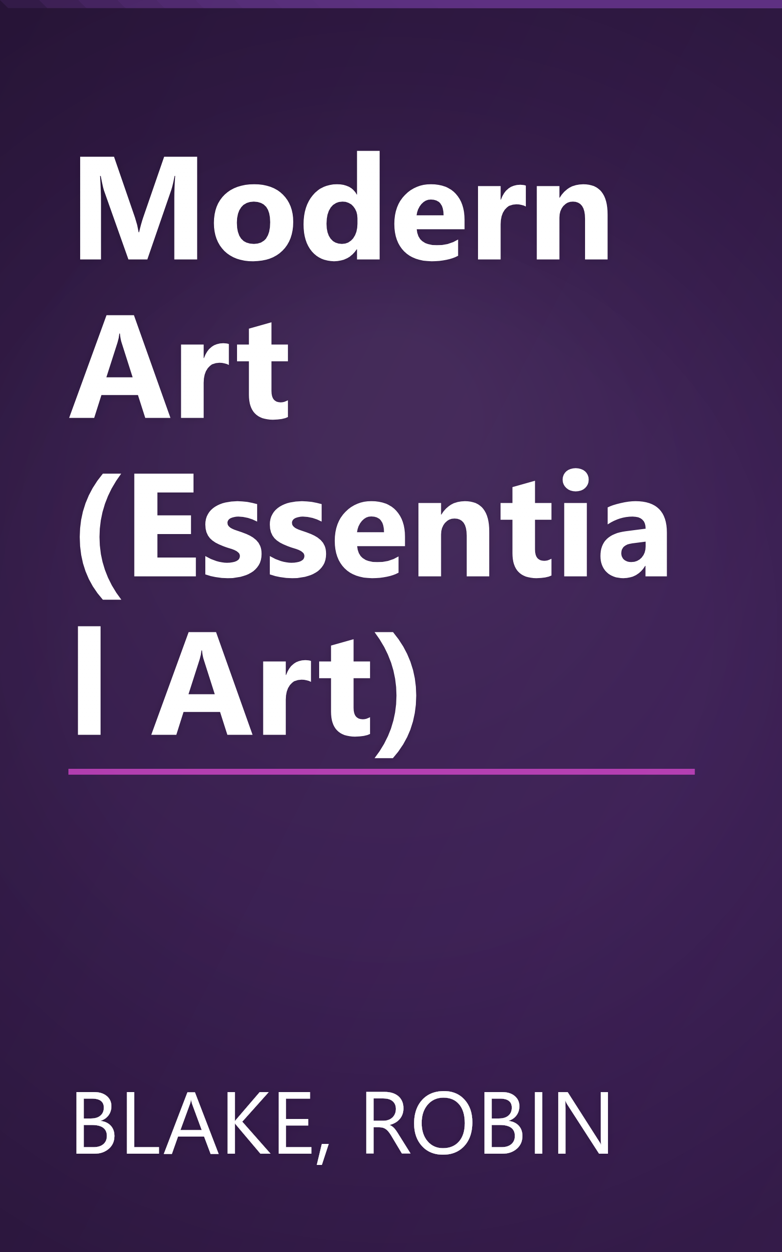 Modern Art (Essential Art) book cover