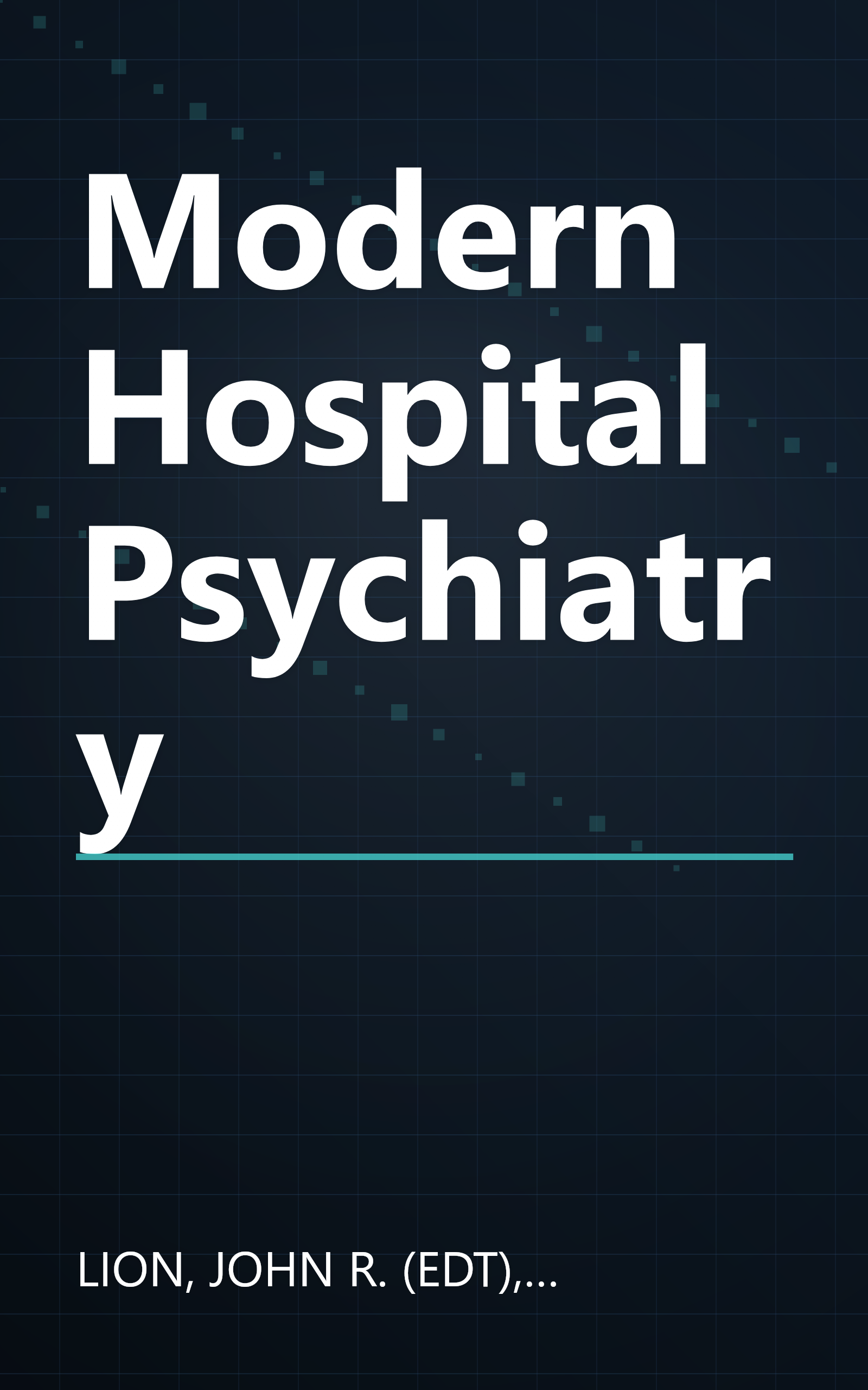 Modern Hospital Psychiatry book cover