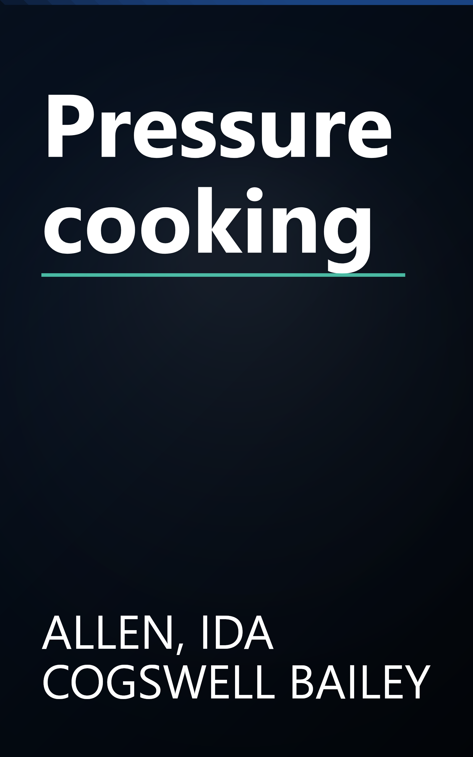 Pressure cooking book cover