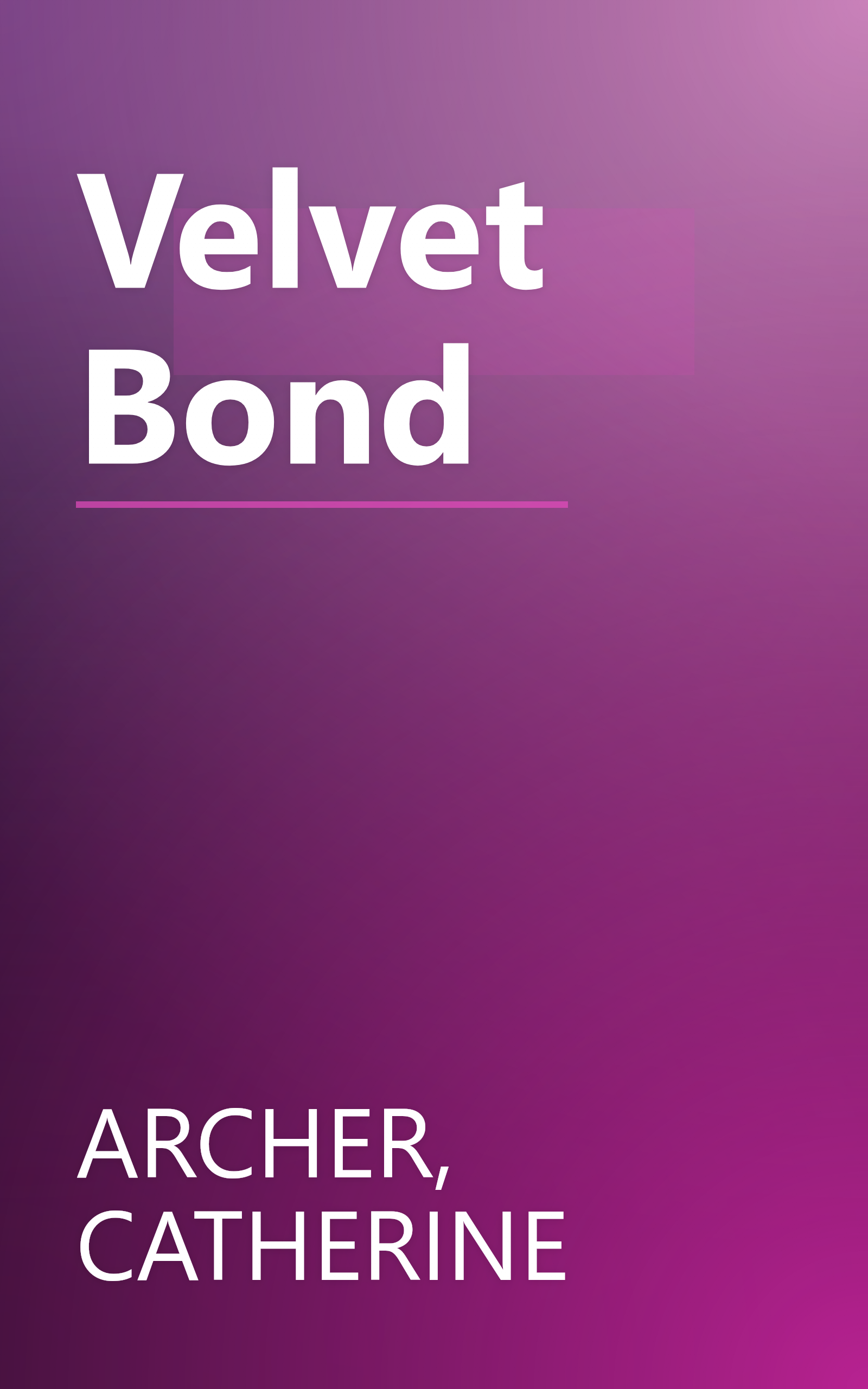 Velvet Bond book cover