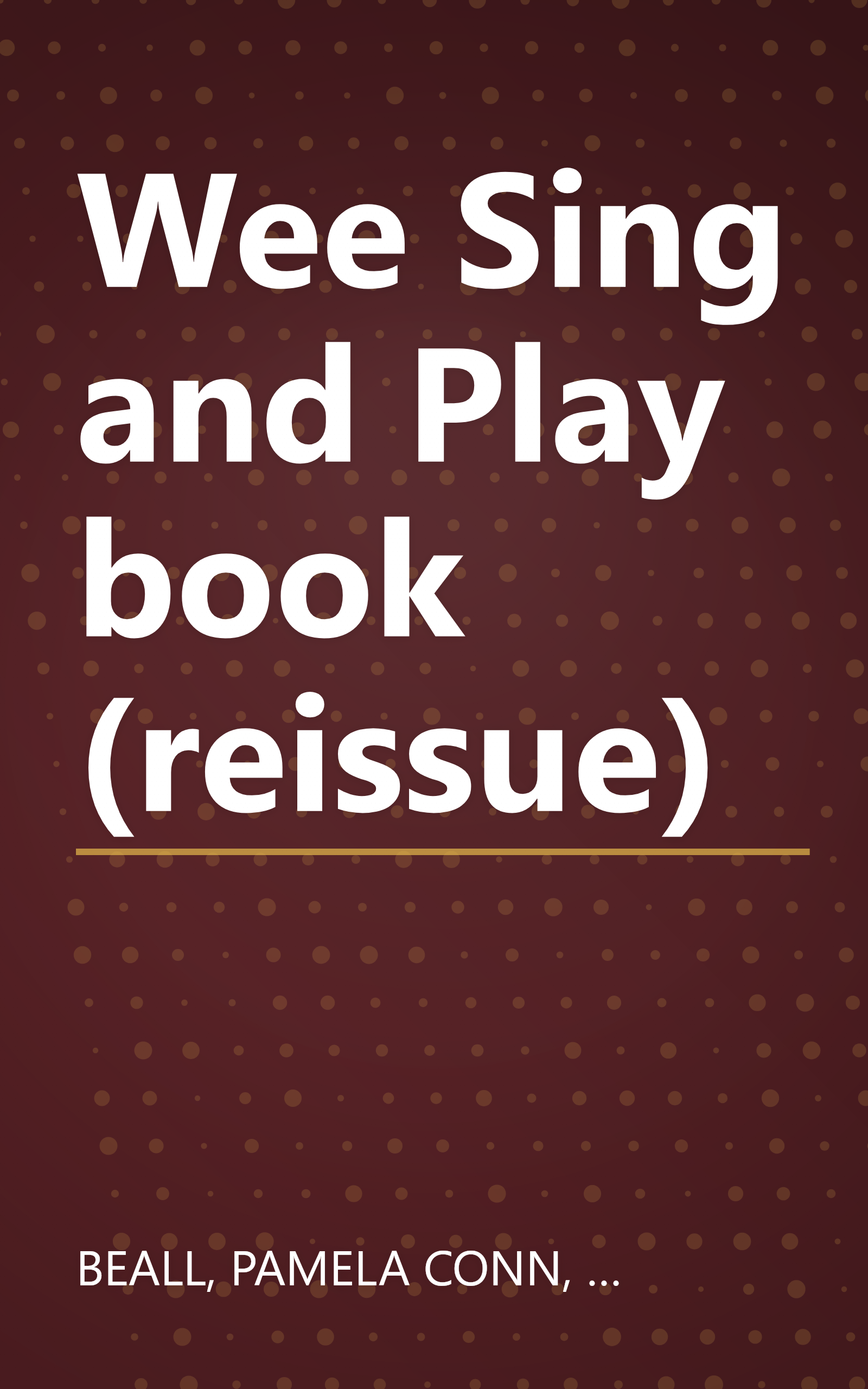 Wee Sing and Play book (reissue) book cover