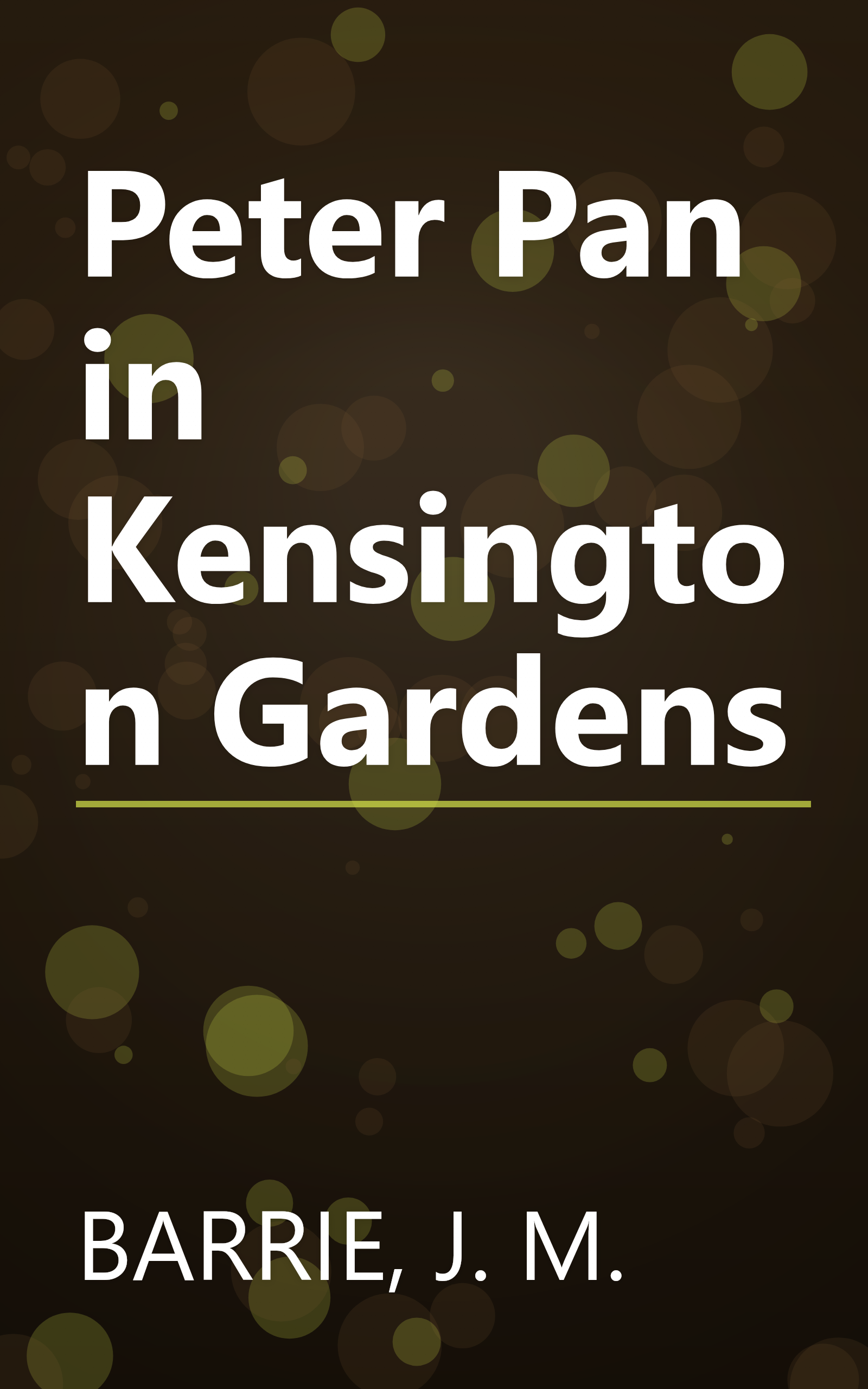 Peter Pan in Kensington Gardens book cover