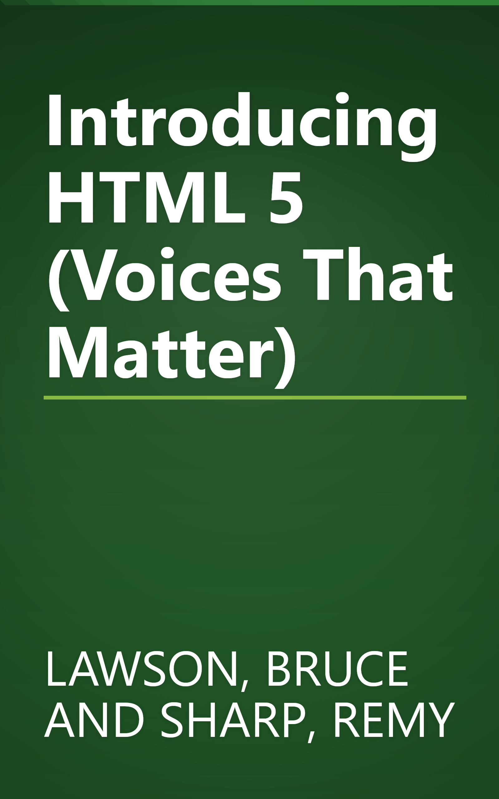 Introducing HTML 5 (Voices That Matter) book cover