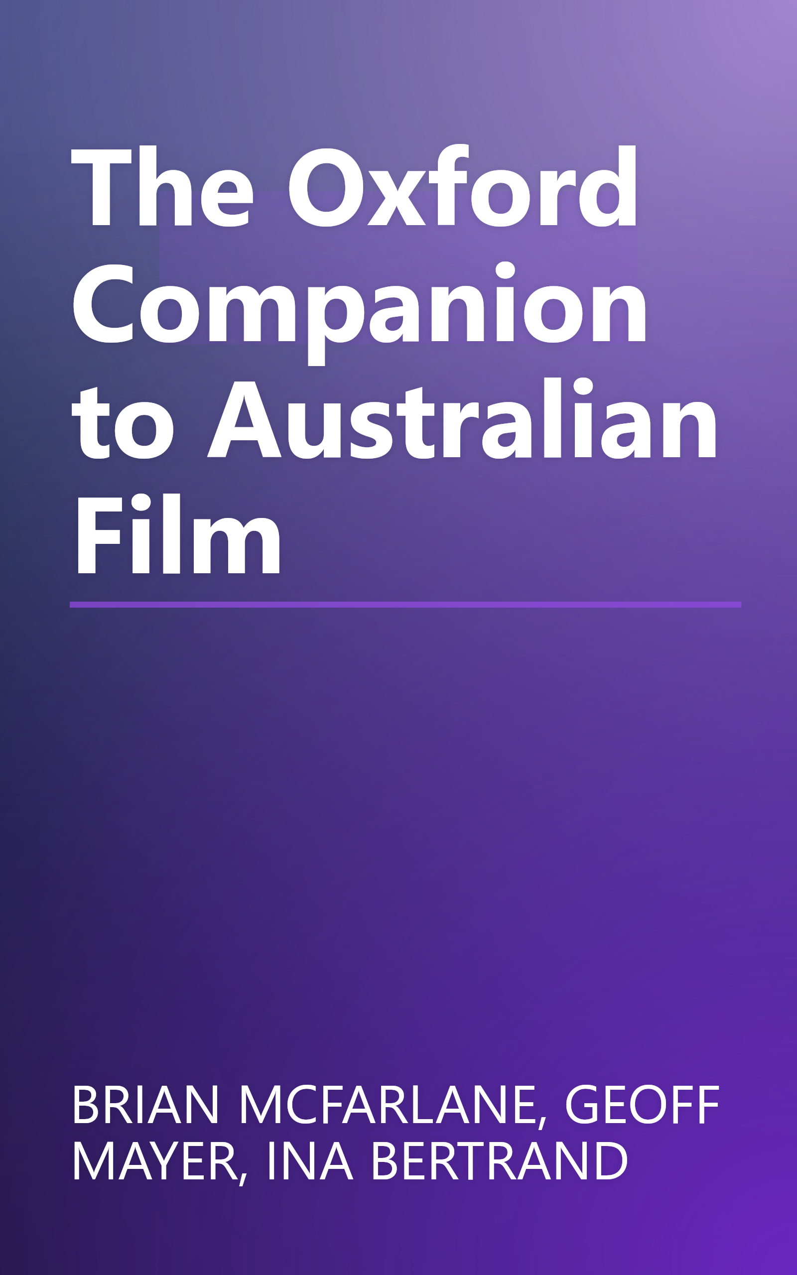 The Oxford Companion to Australian Film book cover