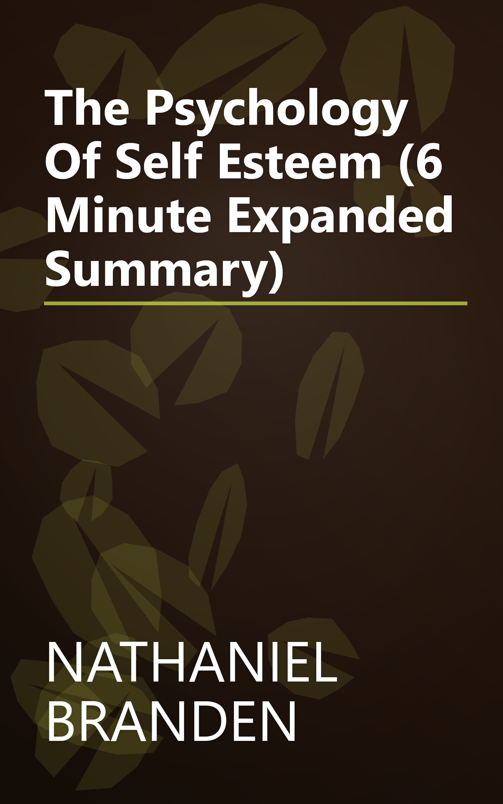 The Psychology Of Self Esteem (6 Minute   Expanded Summary) book cover