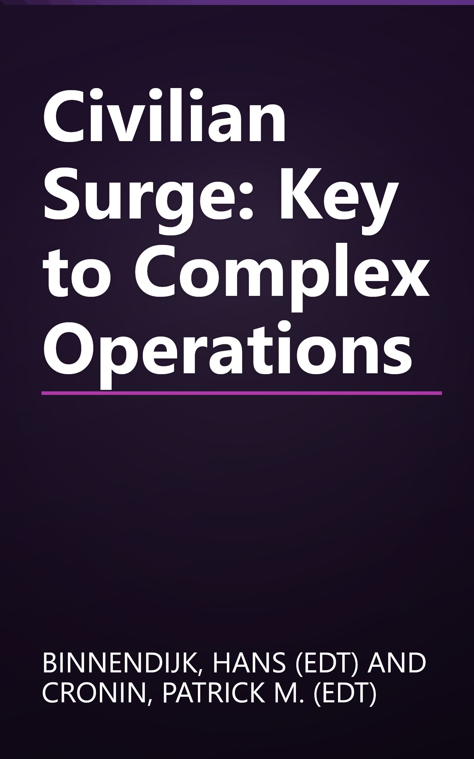 Civilian Surge: Key to Complex Operations book cover