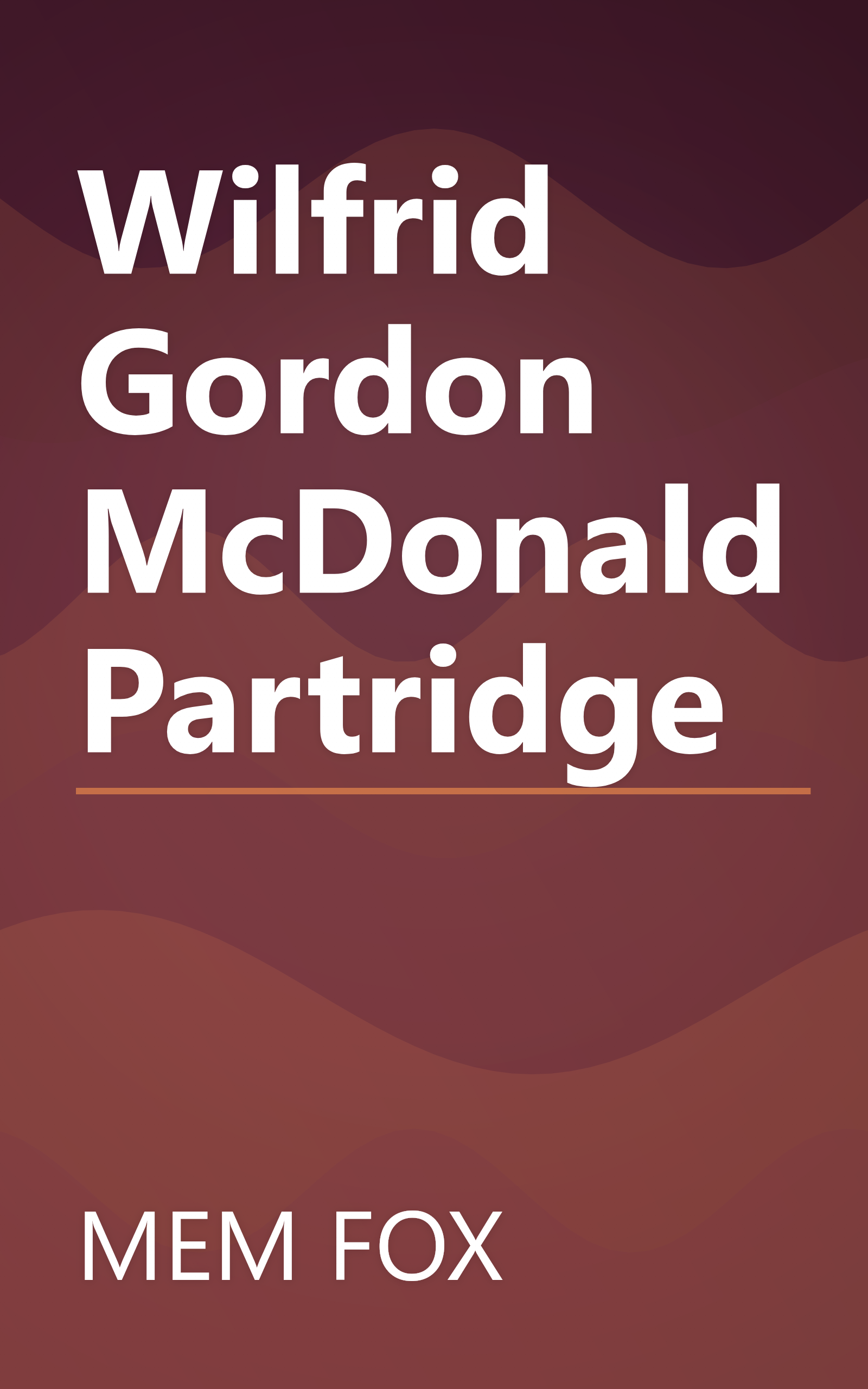 Wilfrid Gordon McDonald Partridge book cover