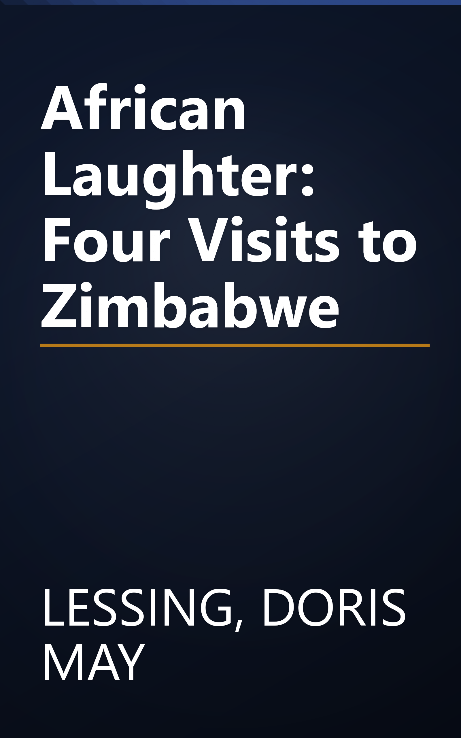 African Laughter: Four Visits to Zimbabwe book cover