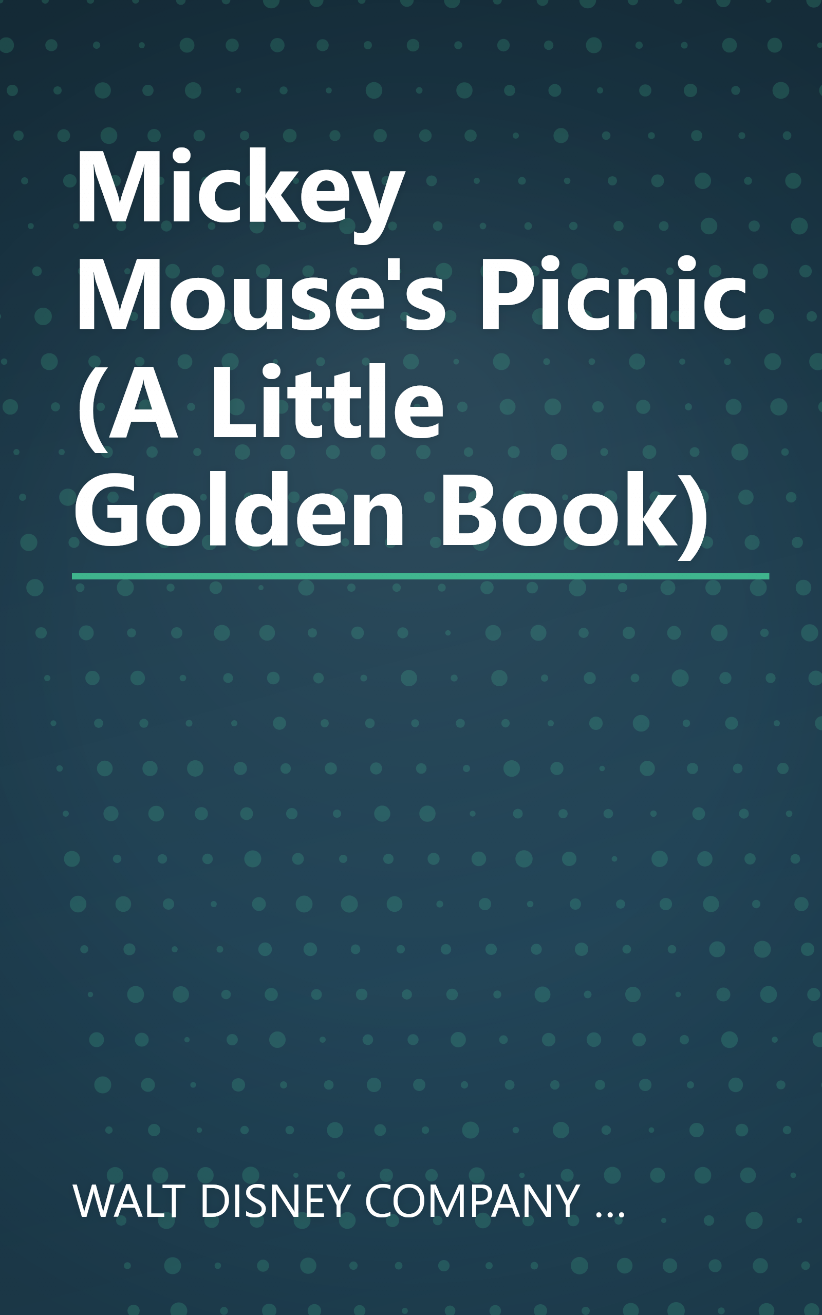 Mickey Mouse's Picnic (A Little Golden Book) book cover
