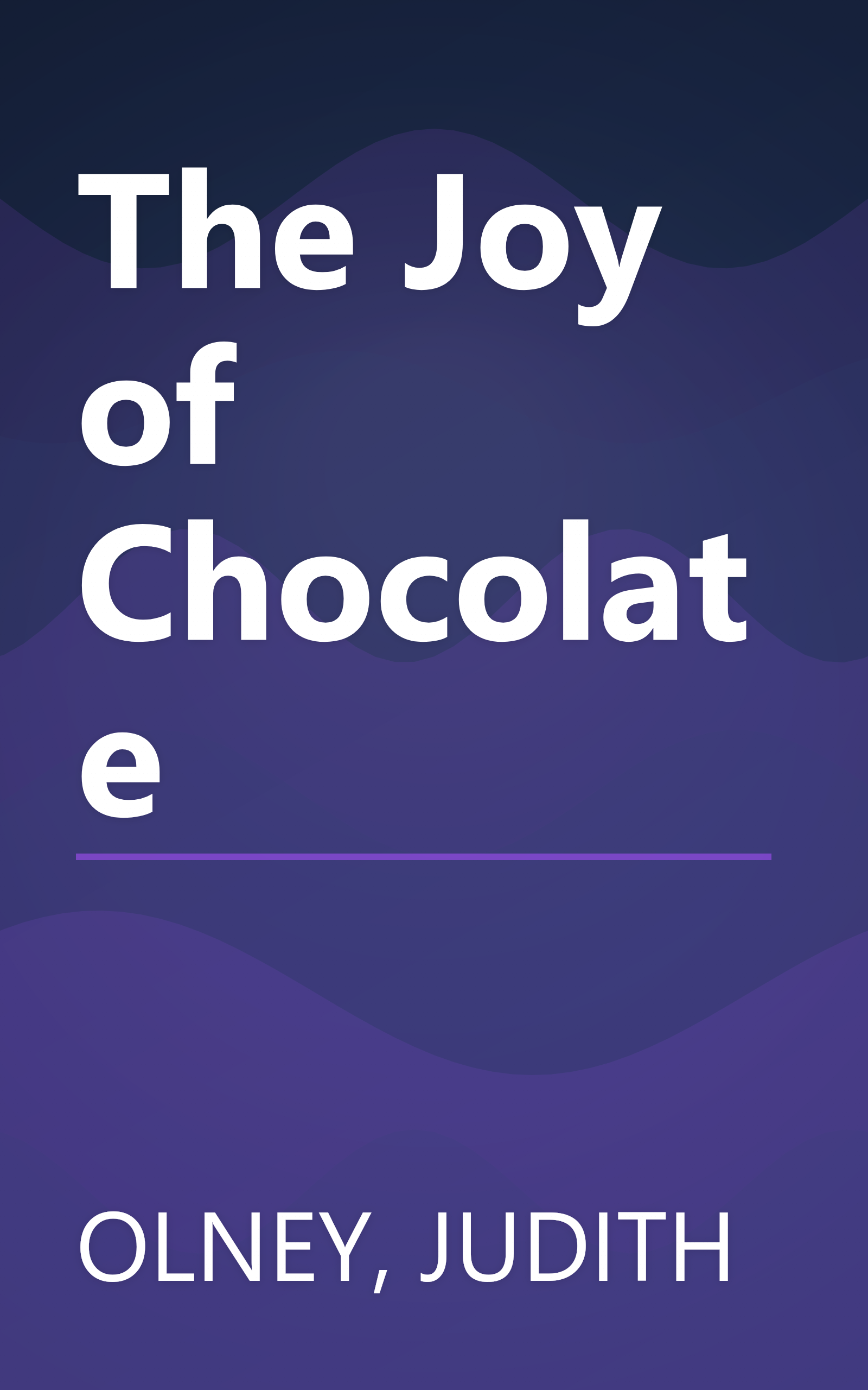 The Joy of Chocolate book cover