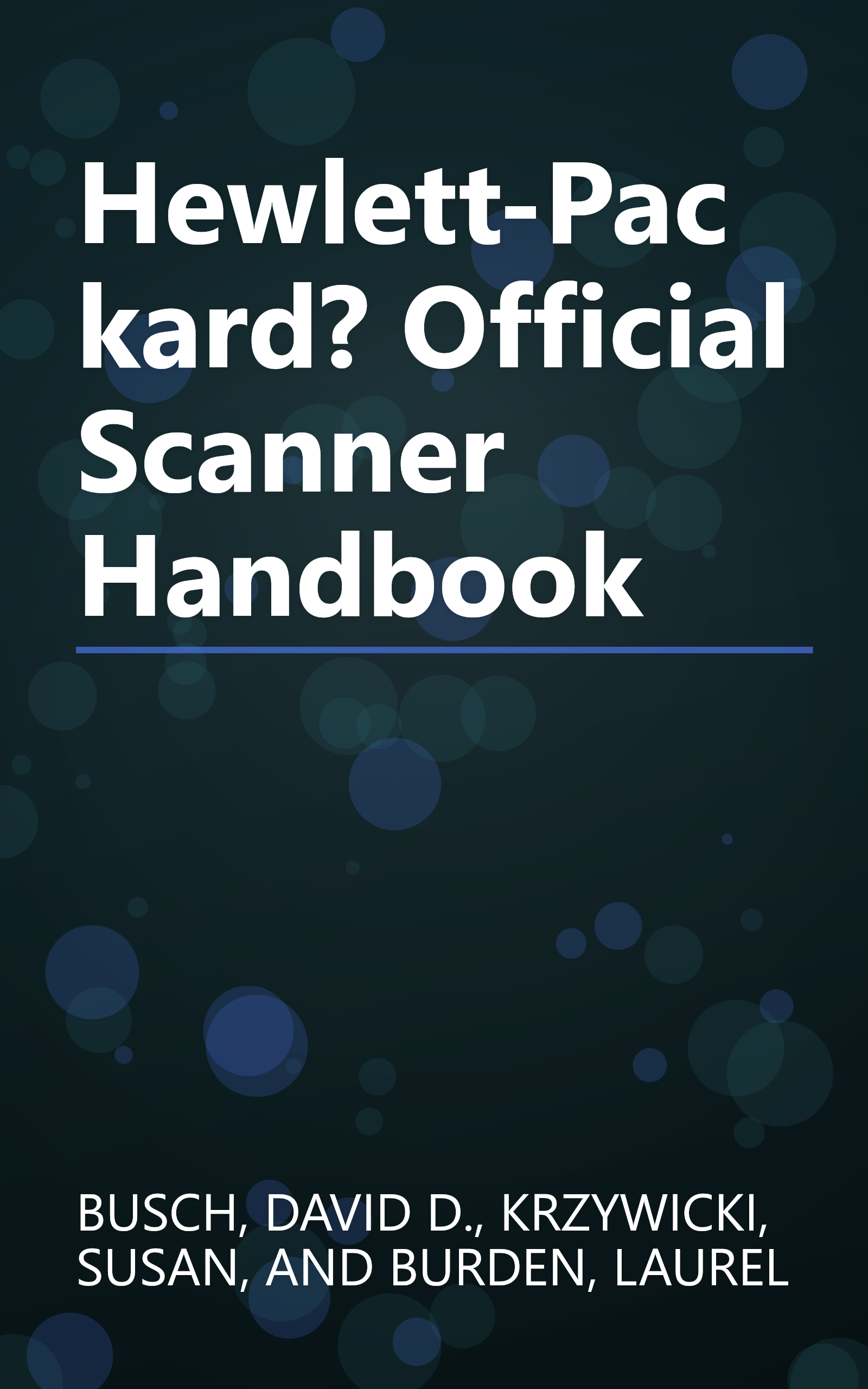 Hewlett-Packard? Official Scanner Handbook book cover