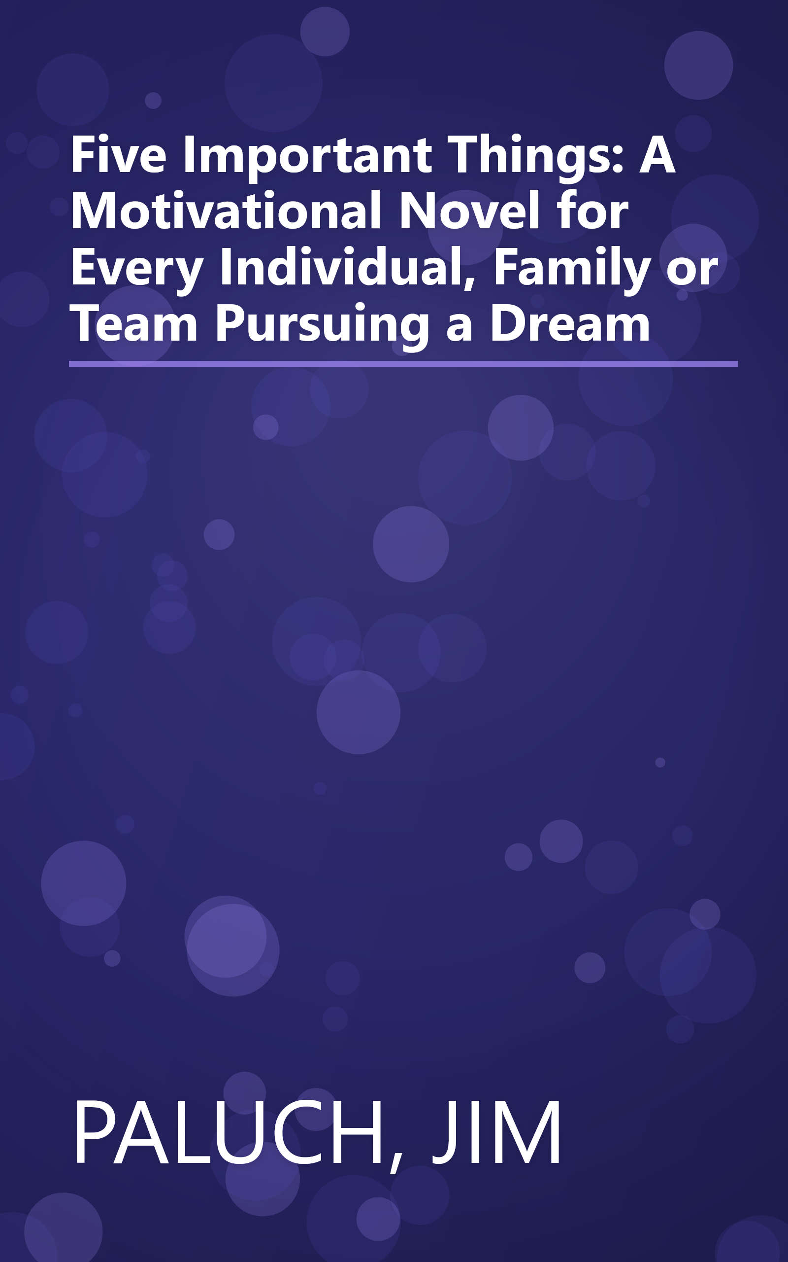 Five Important Things: A Motivational Novel for Every Individual, Family or Team Pursuing a Dream book cover