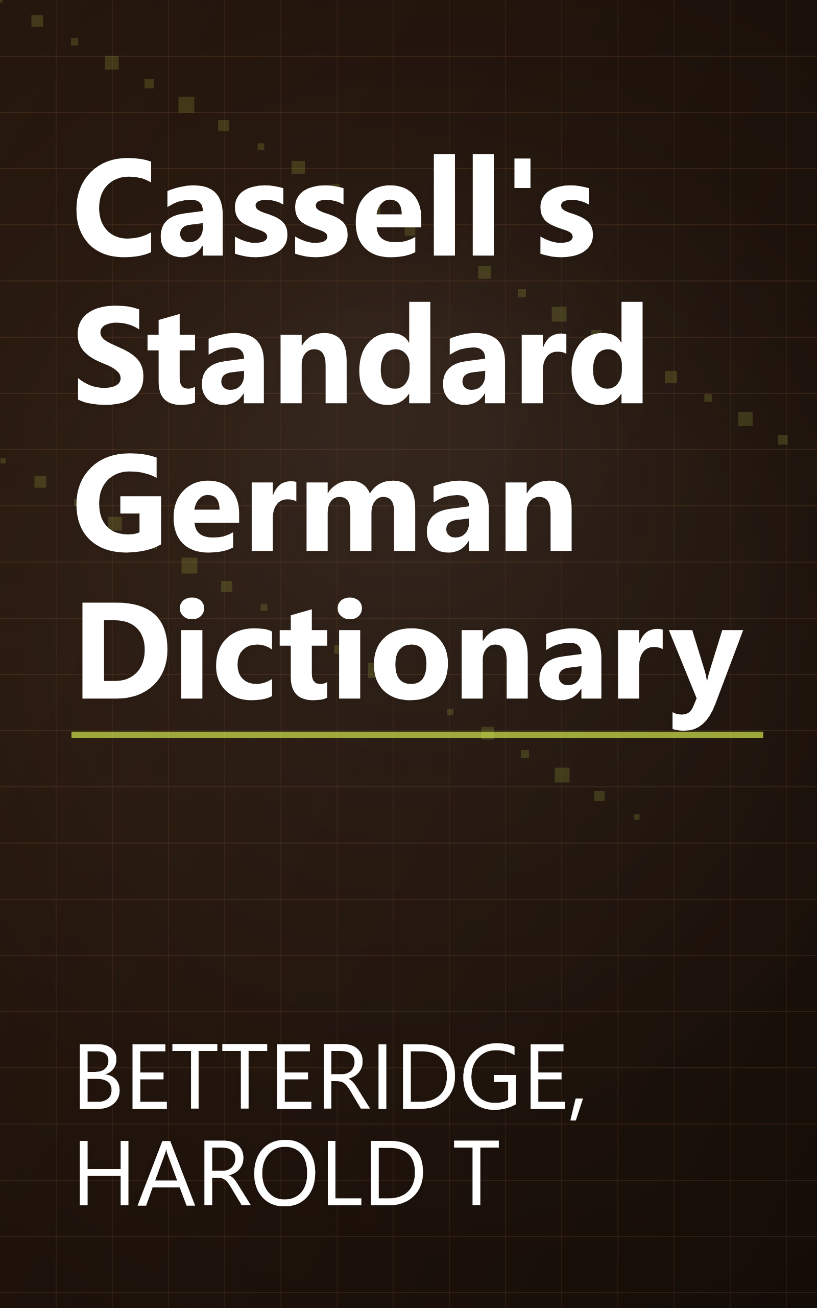 Cassell's Standard German Dictionary book cover