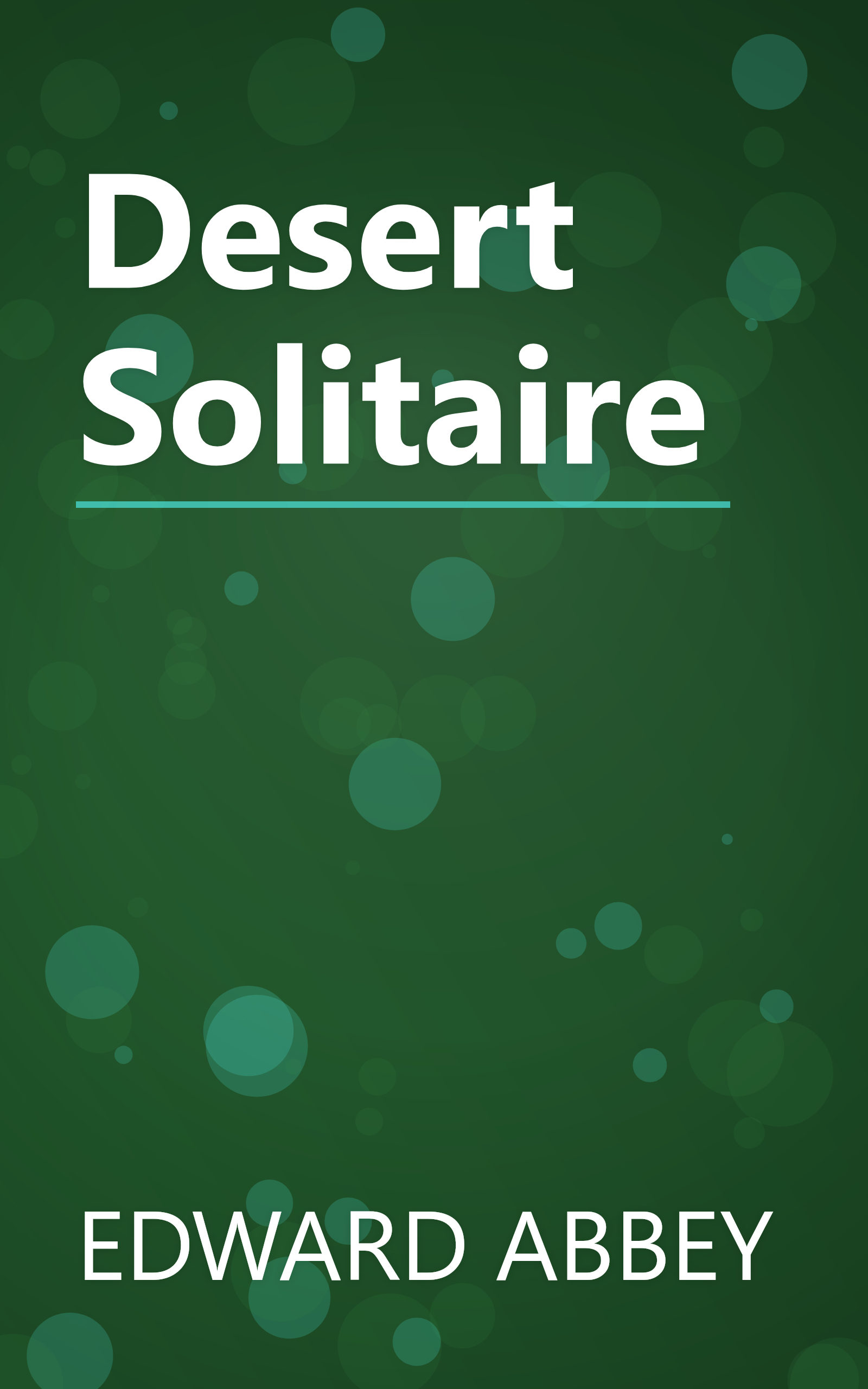 Desert Solitaire book cover