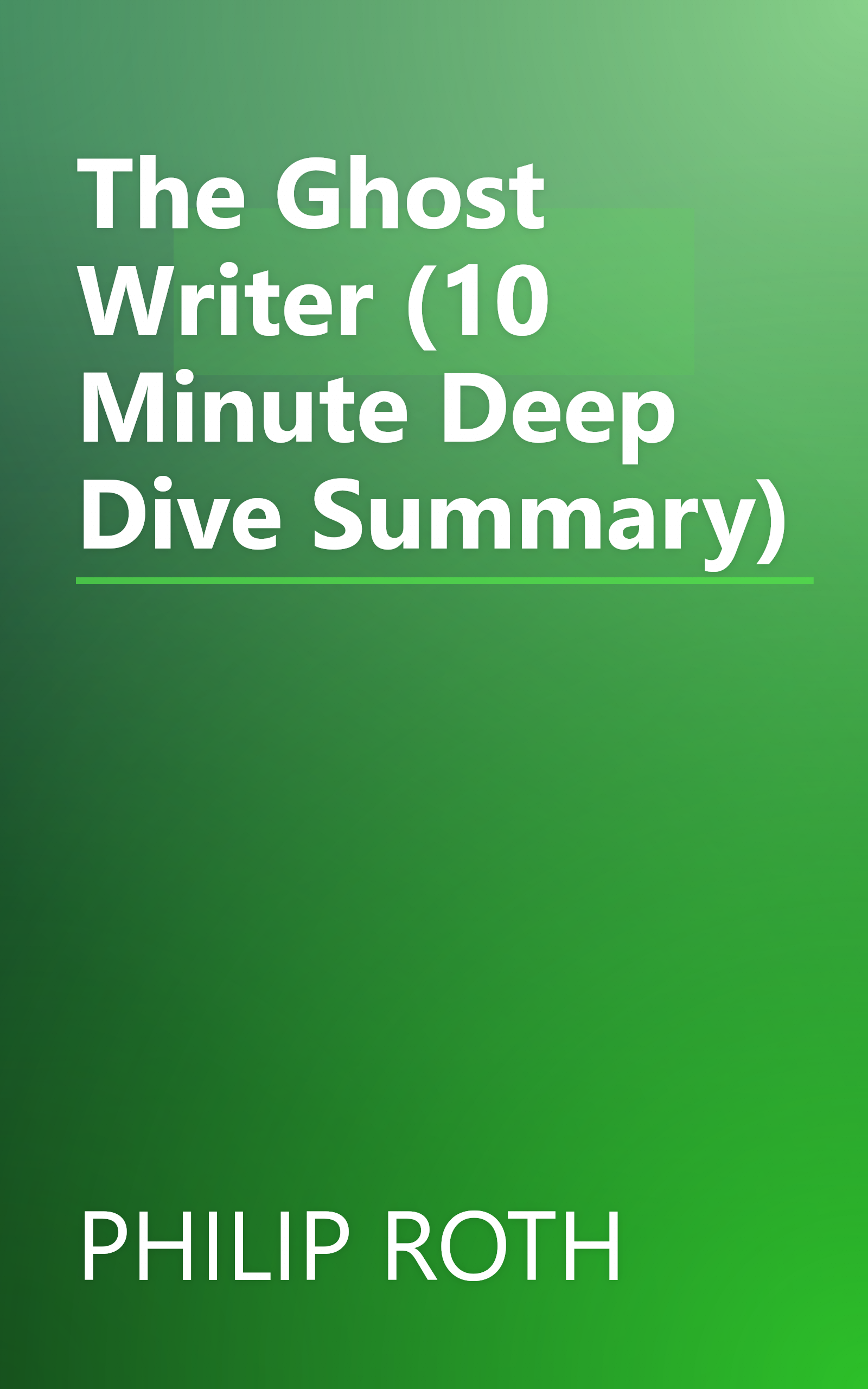 The Ghost Writer (10 Minute   Deep Dive Summary) book cover
