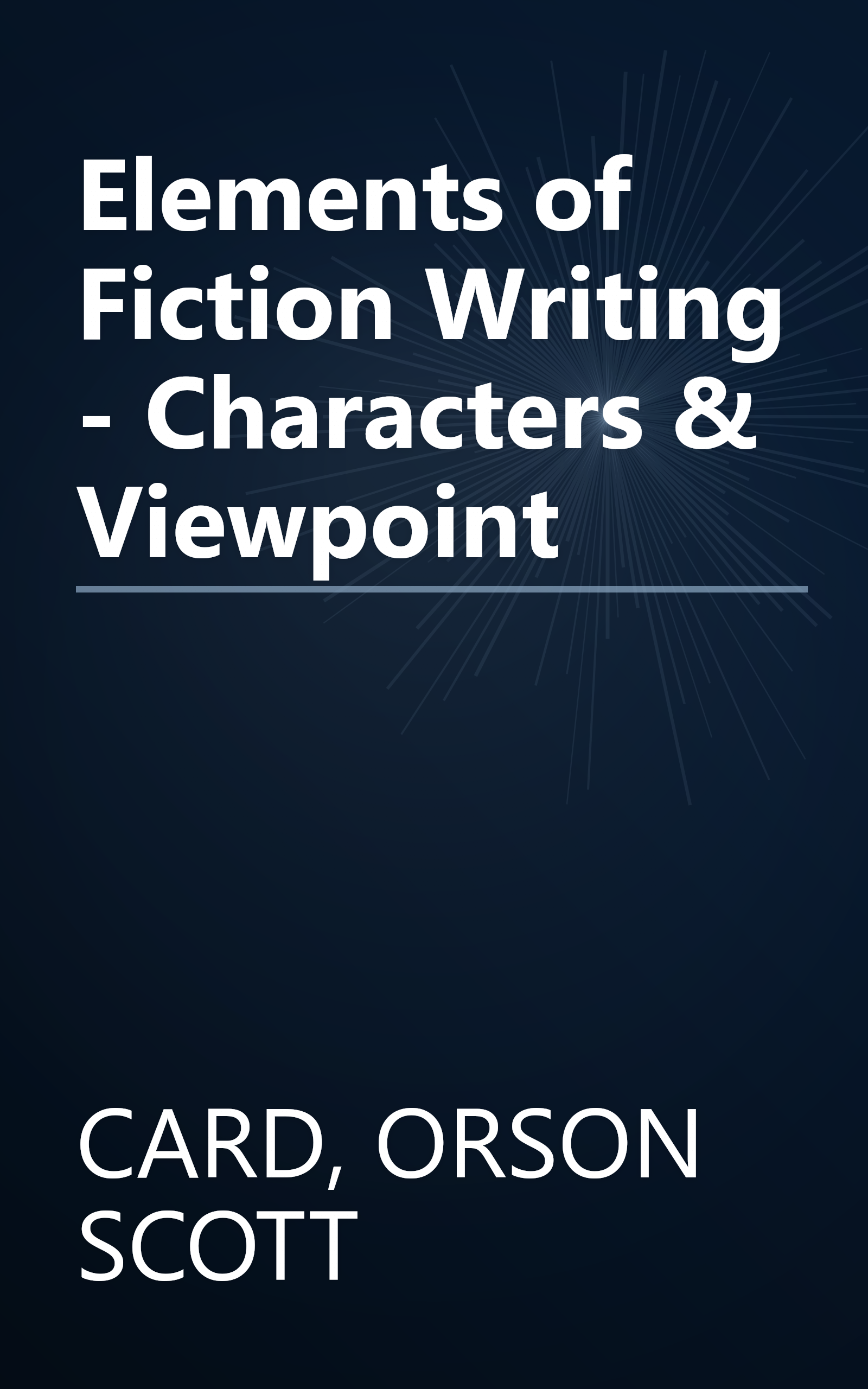 Elements of Fiction Writing - Characters & Viewpoint book cover