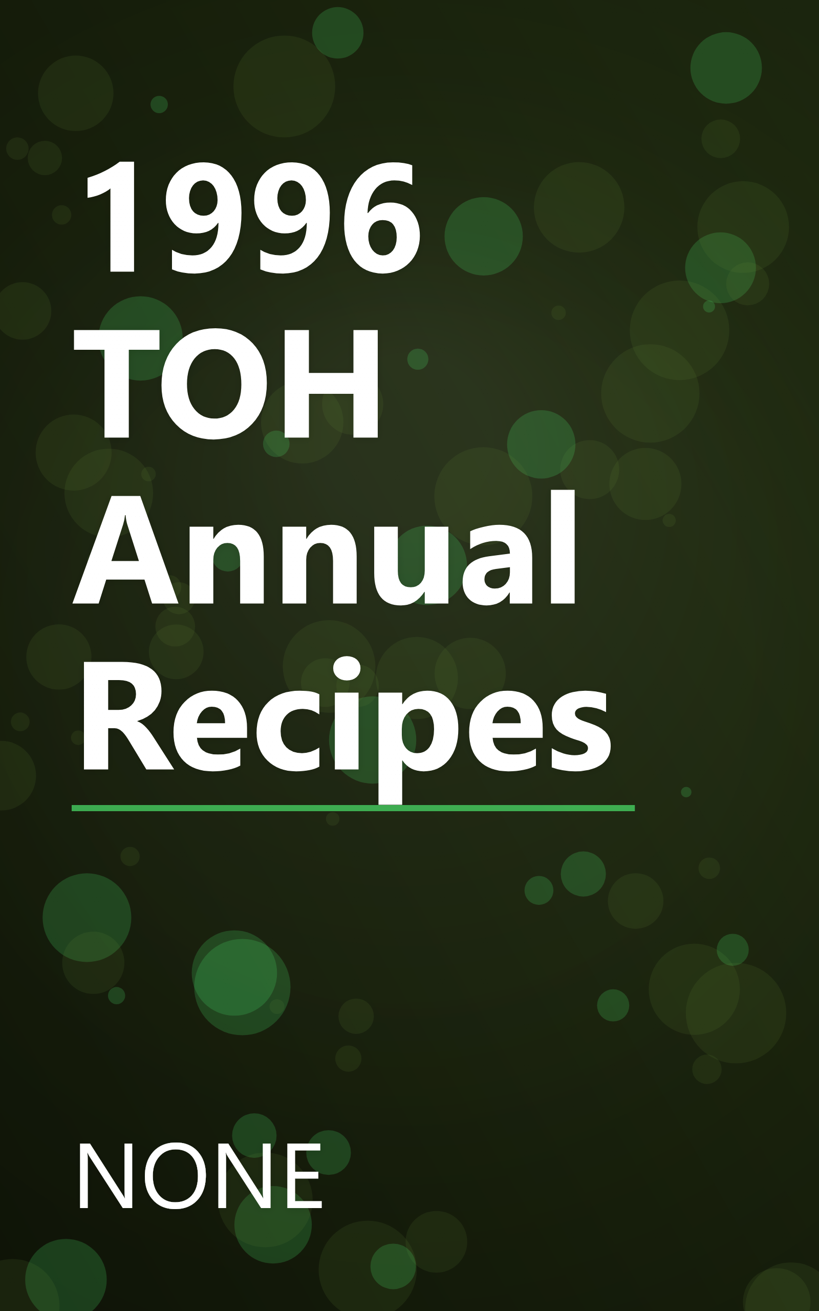 1996 TOH Annual Recipes book cover