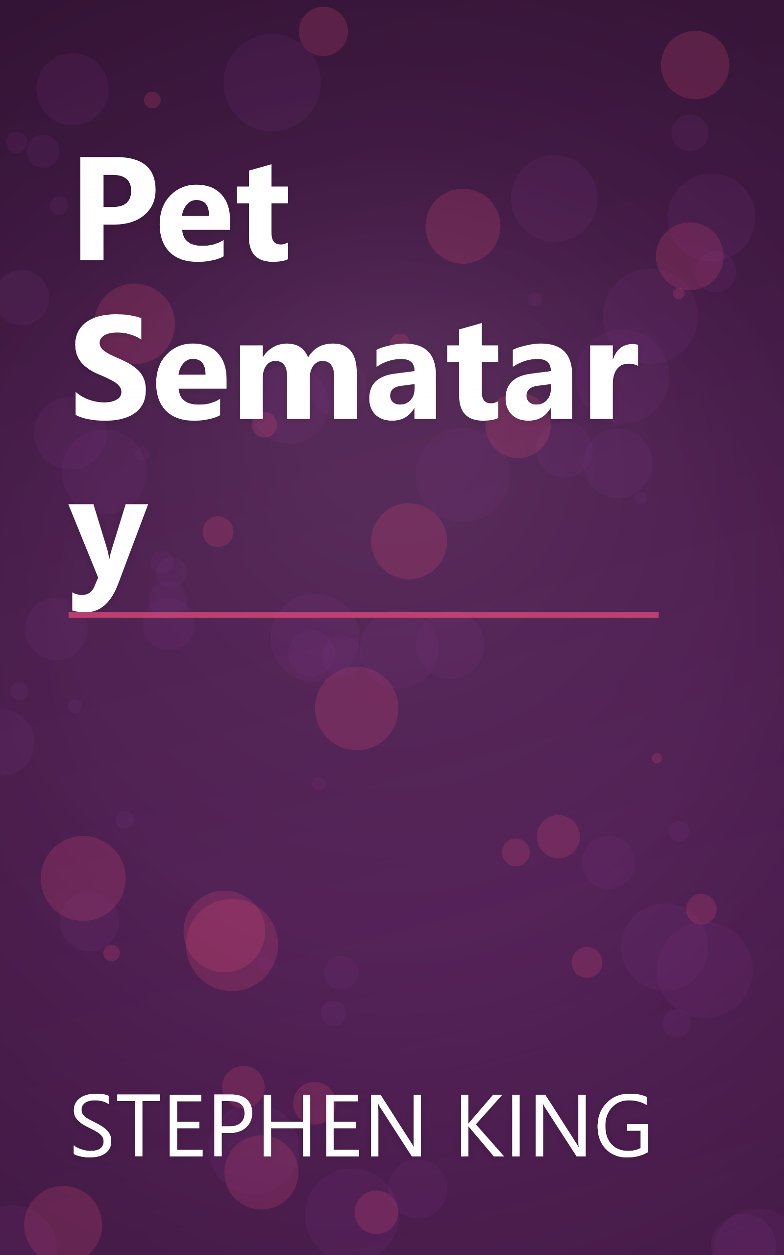 Pet Sematary book cover