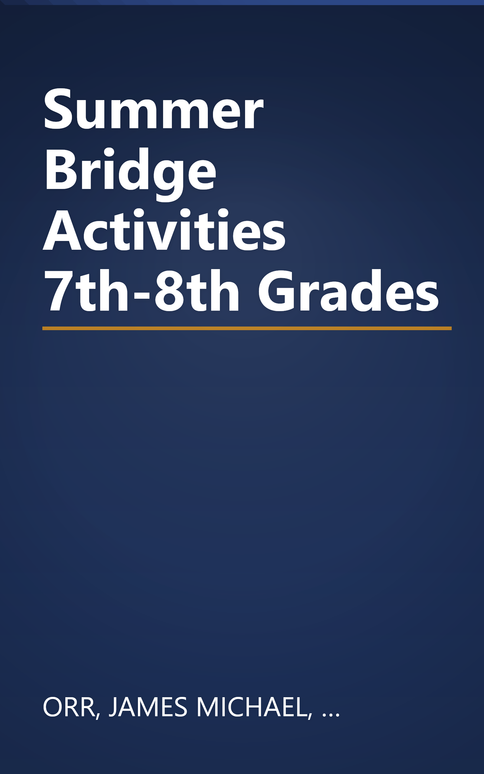 Summer Bridge Activities 7th-8th Grades book cover