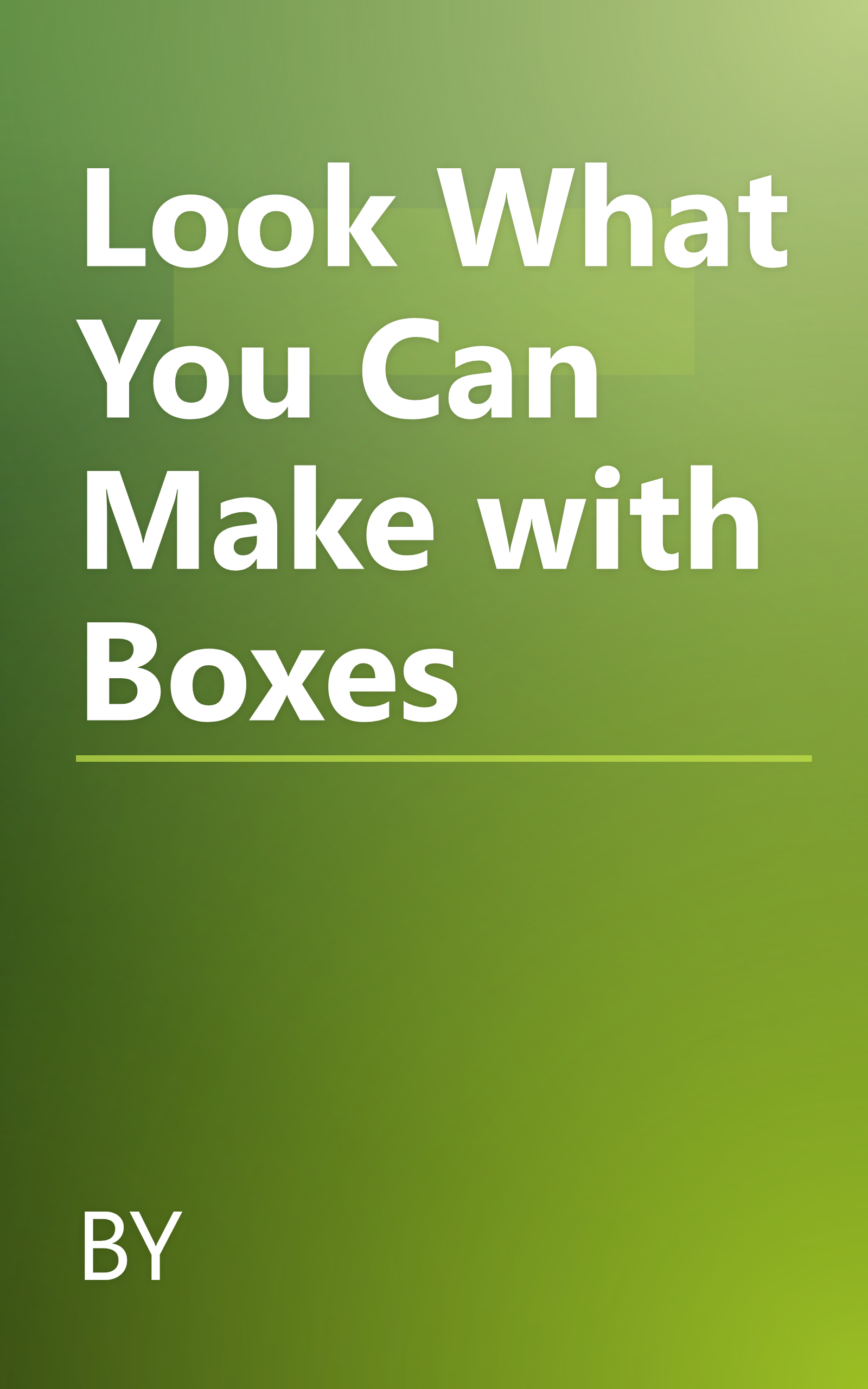 Look What You Can Make with Boxes book cover