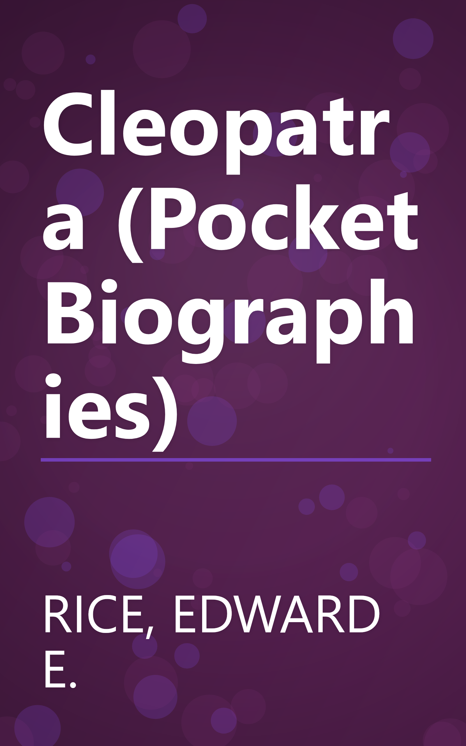 Cleopatra (Pocket Biographies) book cover