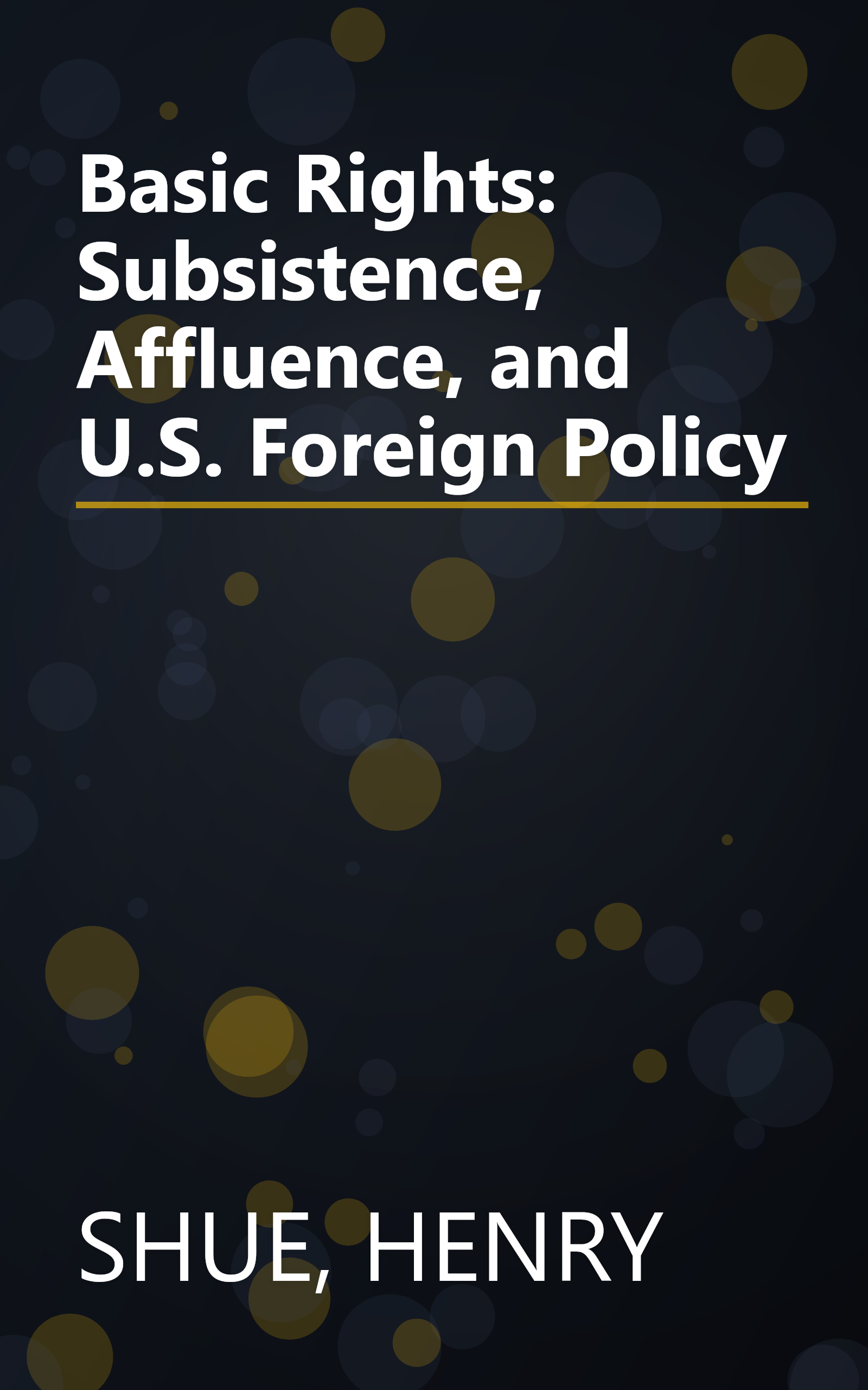 Basic Rights: Subsistence, Affluence, and U.S. Foreign Policy book cover