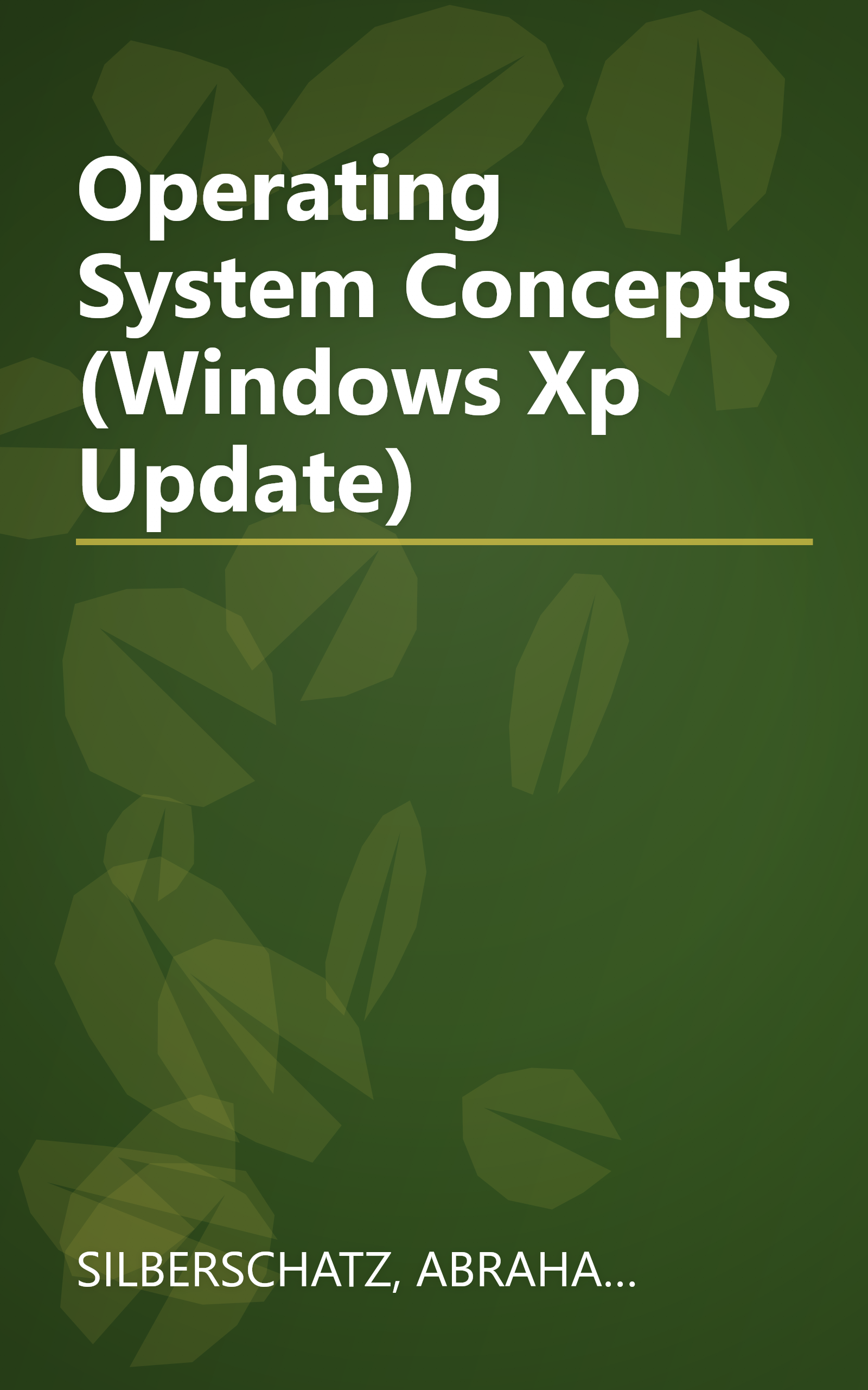 Operating System Concepts (Windows Xp Update) book cover