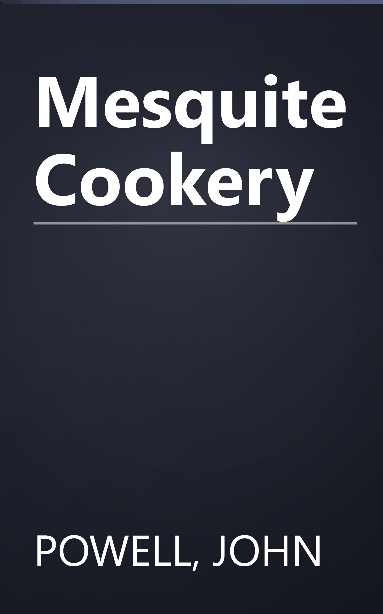 Mesquite Cookery book cover