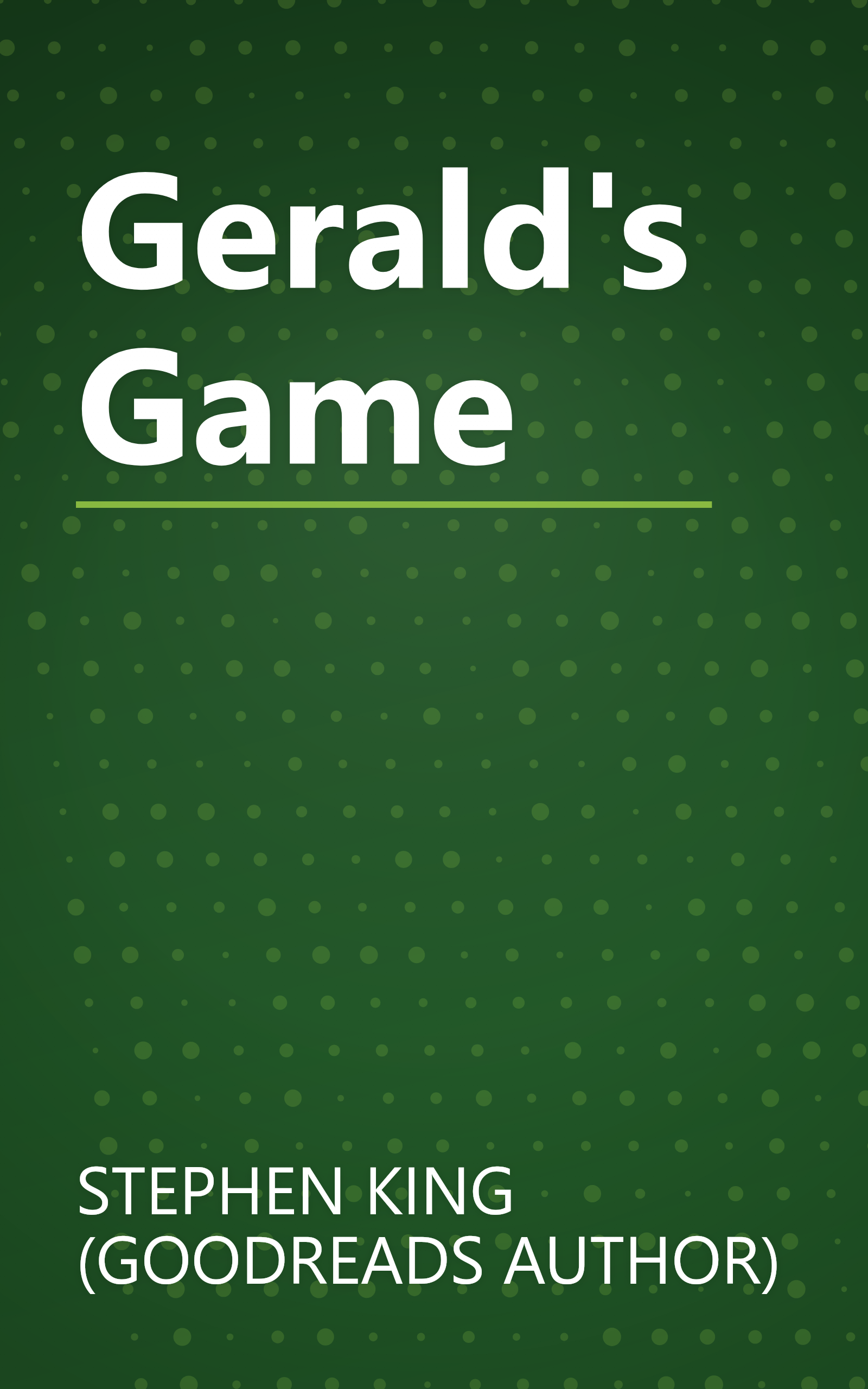 Gerald's Game book cover