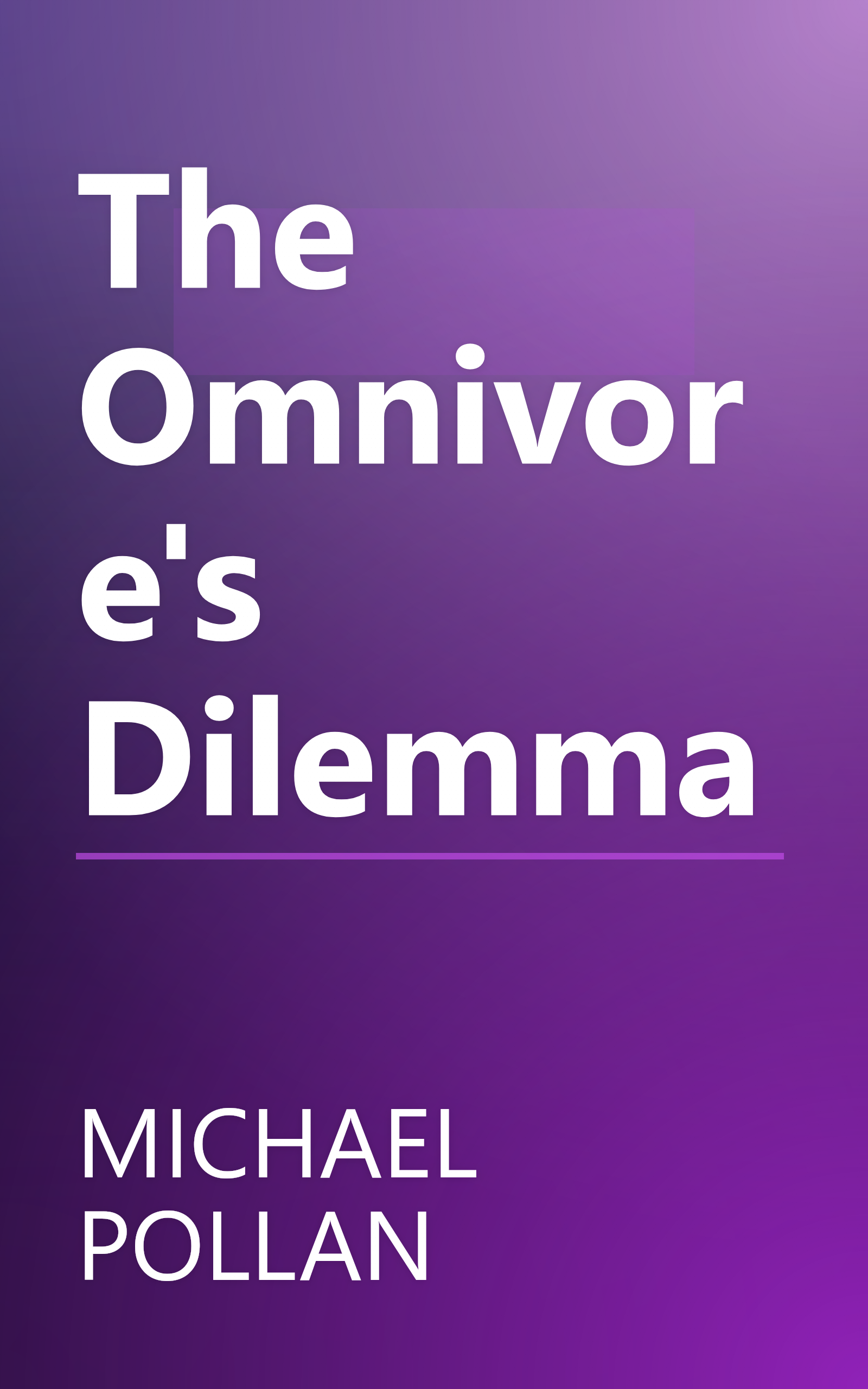 The Omnivore's Dilemma book cover