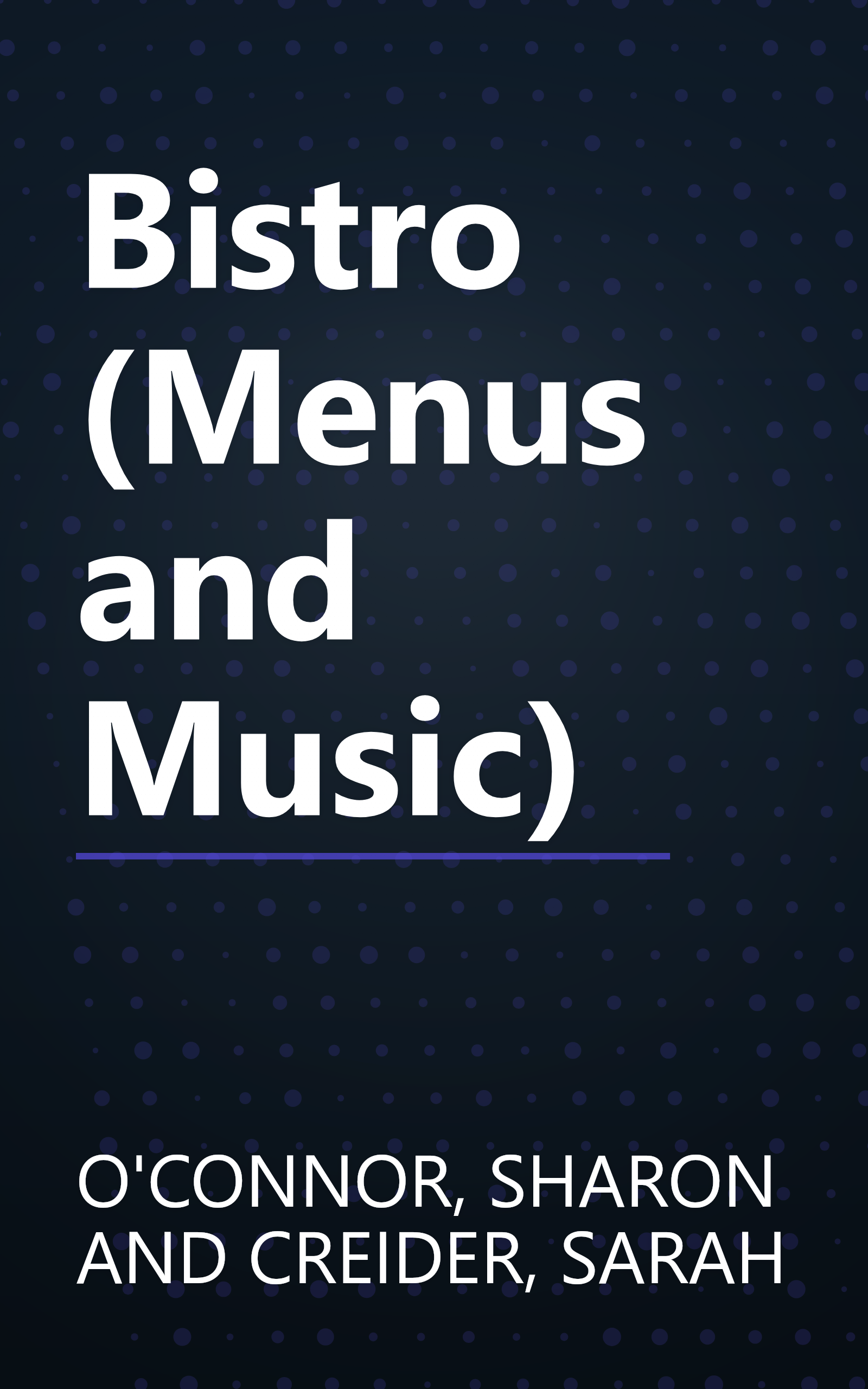 Bistro (Menus and Music) book cover
