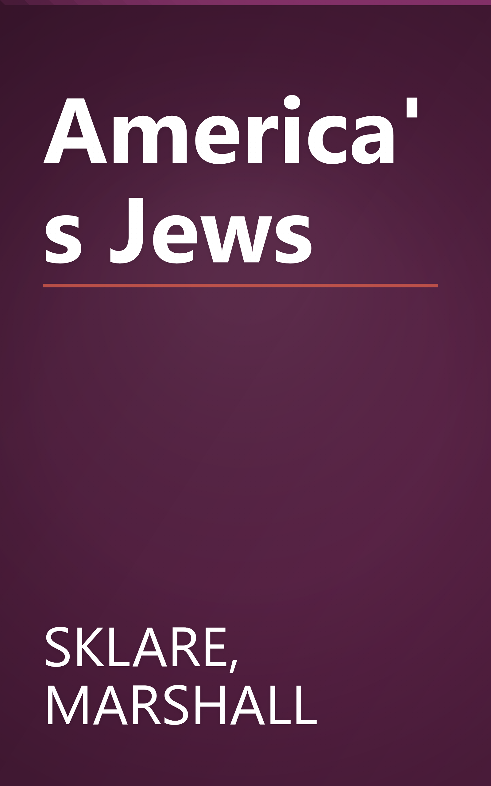America's Jews book cover
