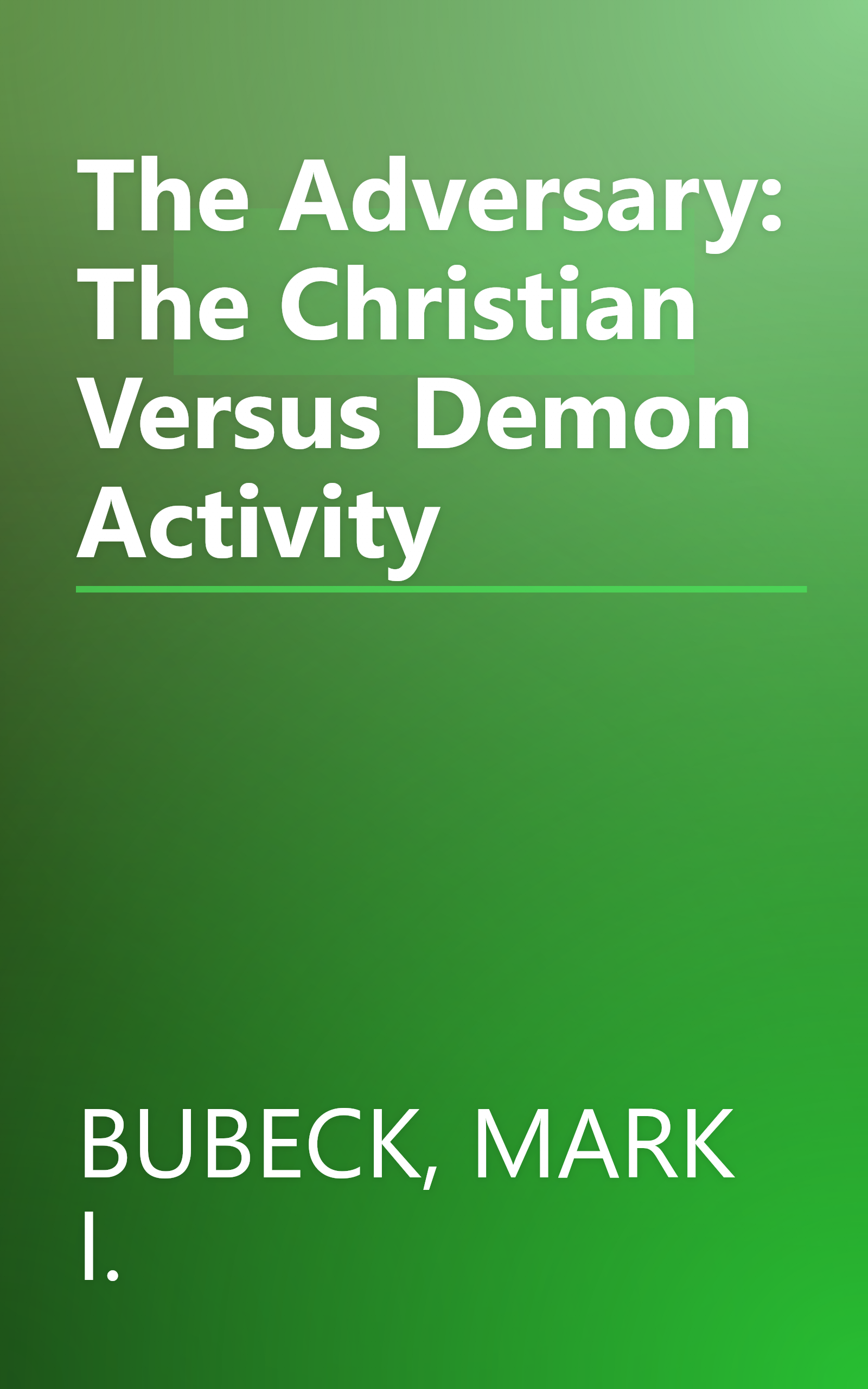The Adversary: The Christian Versus Demon Activity book cover